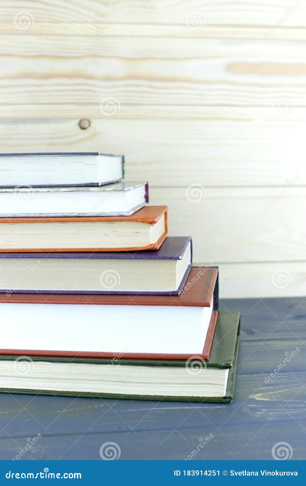 A Pile of Books with Library on the Back Stock Image - Image of archive ...