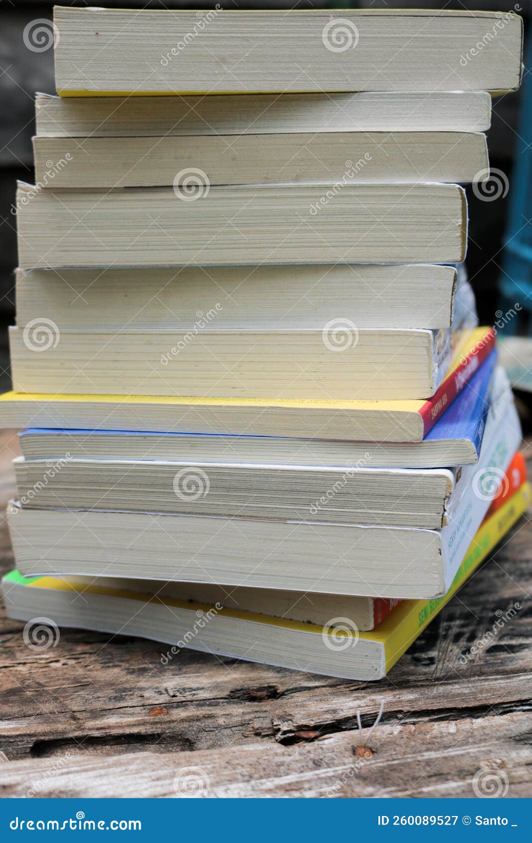 Pile of Books in the Library Stock Image - Image of document, yellow ...