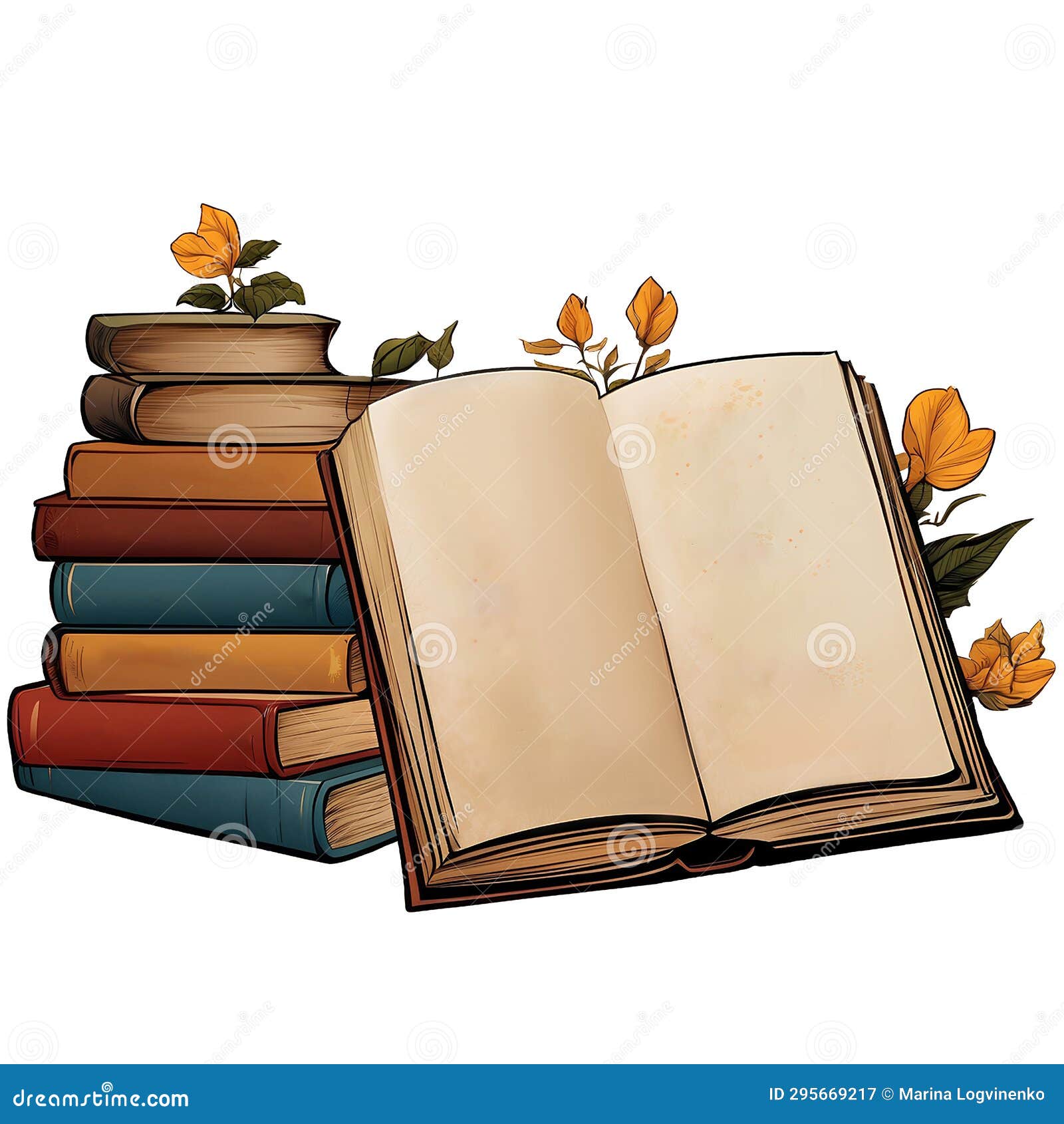 Pile of Books, Open Book. World Book Day Stock Image - Illustration of ... Pile of Books, Open Book. World Book Day Stock Image - Illustration of ...