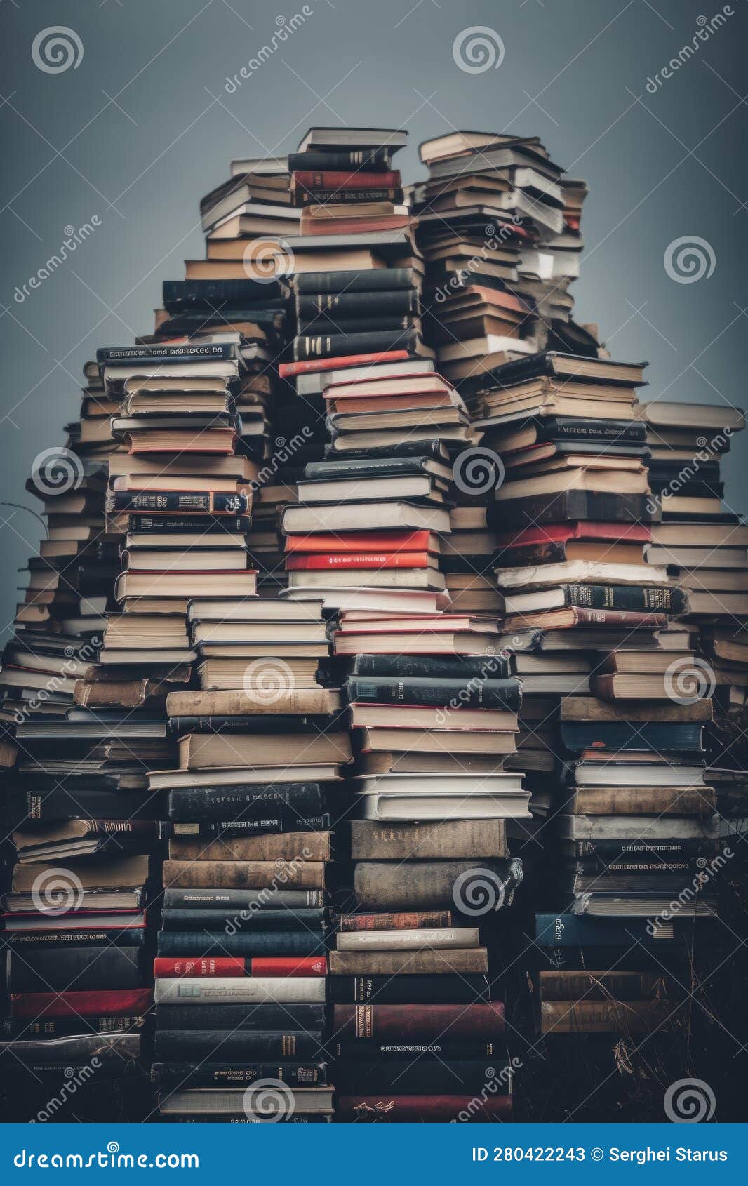 A Pile of Books Sitting on Top of Each Other. Generative AI Image ...