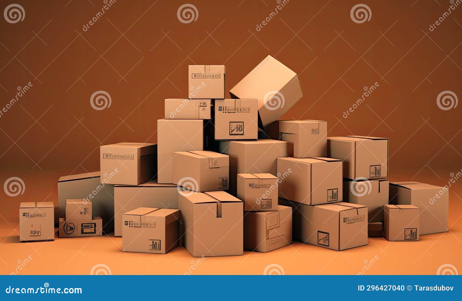 Stack Of Carton Boxes Royalty-Free Stock Photo | CartoonDealer.com ...
