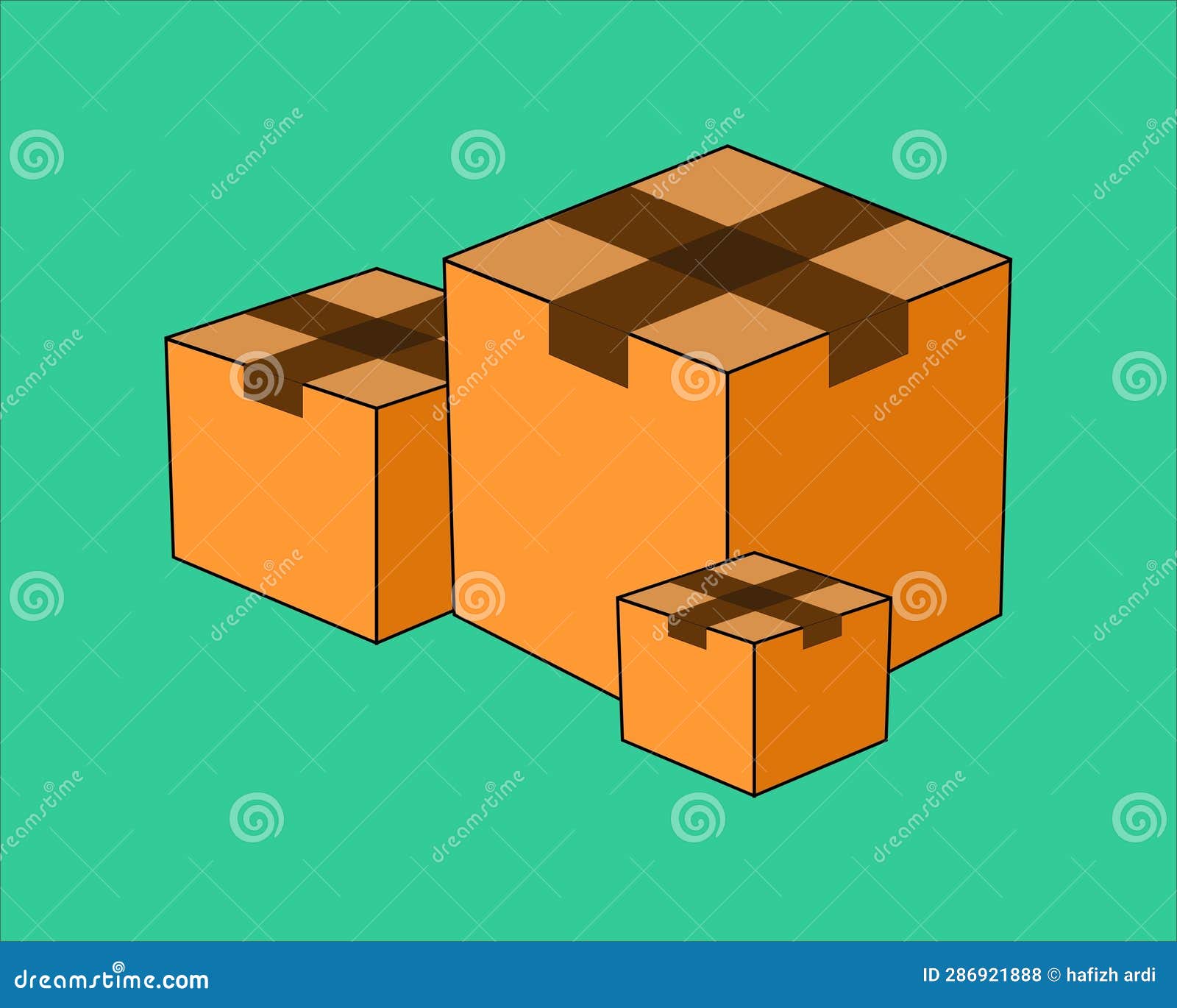 Pile of Box Vector Illustration Stock Illustration - Illustration of ...