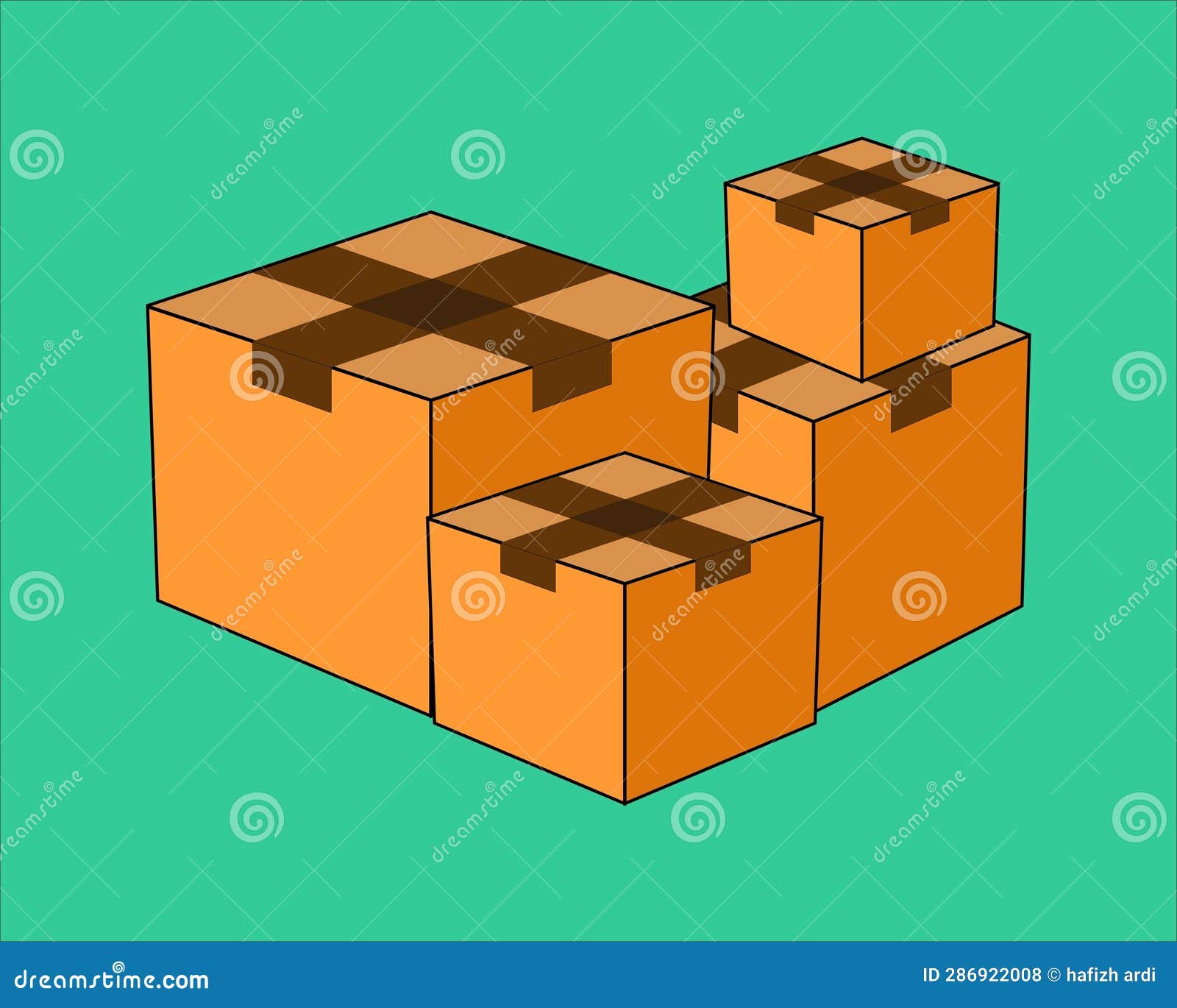 Pile of Box Vector Illustration Stock Vector - Illustration of ...
