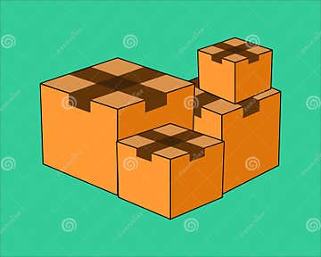 Pile of Box Vector Illustration Stock Vector - Illustration of ...