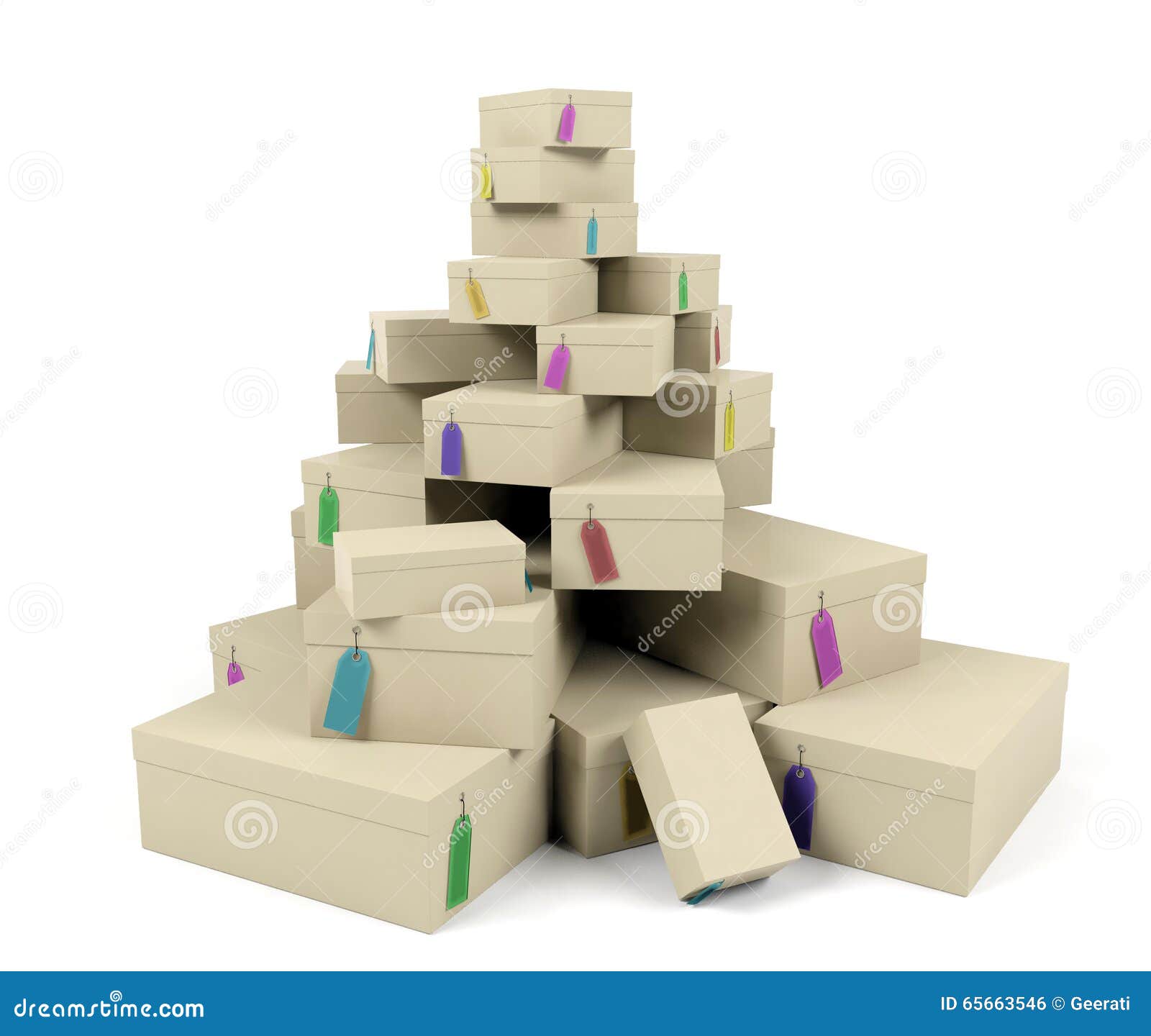 Pile Boxes In Stowages Carton Delivery Icon Cartoon Vector ...