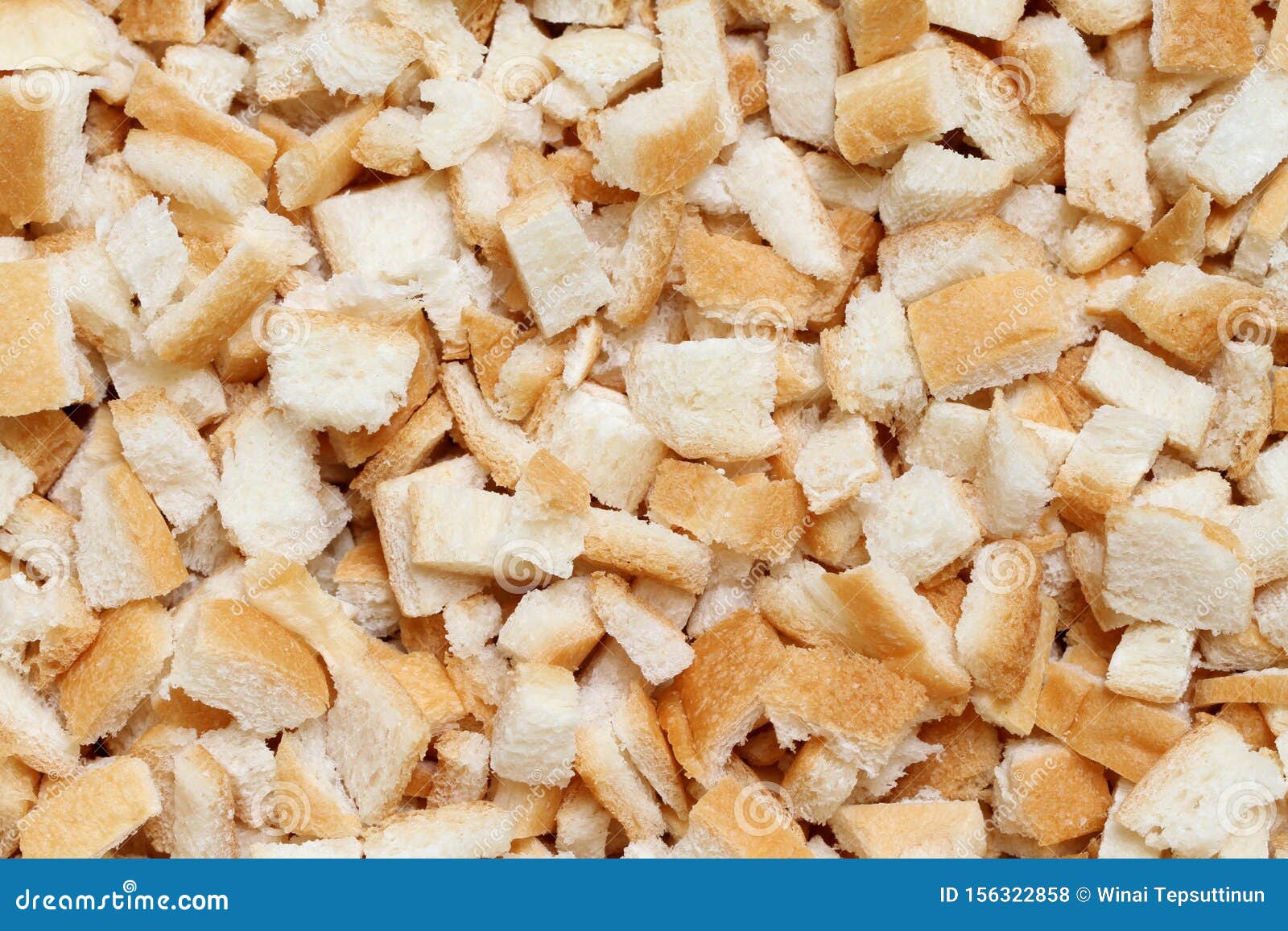 Pile of Bread Crusts Chopped Small Pieces Stock Photo - Image of food ...