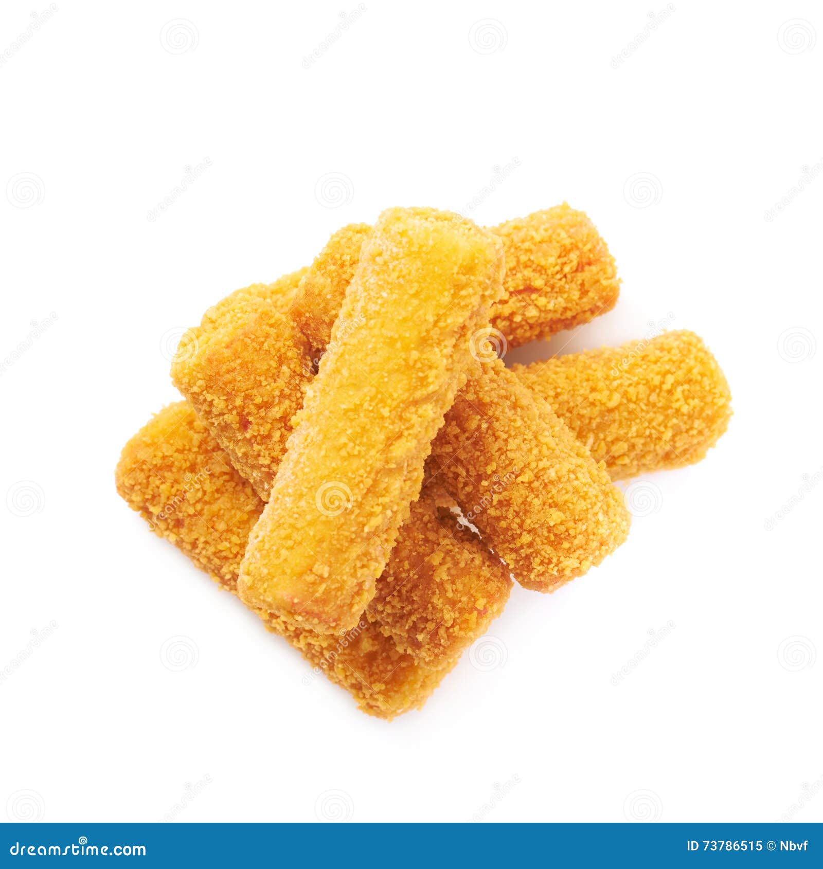Pile of Breaded Crab Sticks Isolated Stock Image - Image of breaded ...