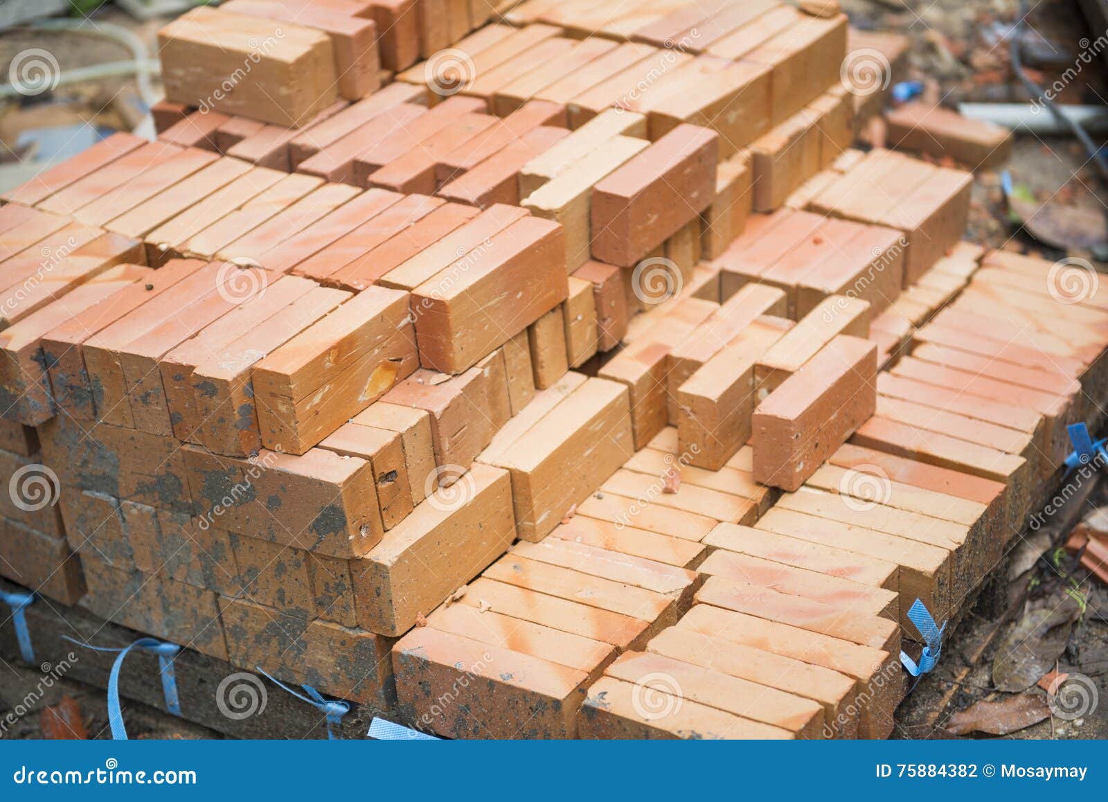 Pile of Brick for Construction Stock Photo - Image of brick, texture ...