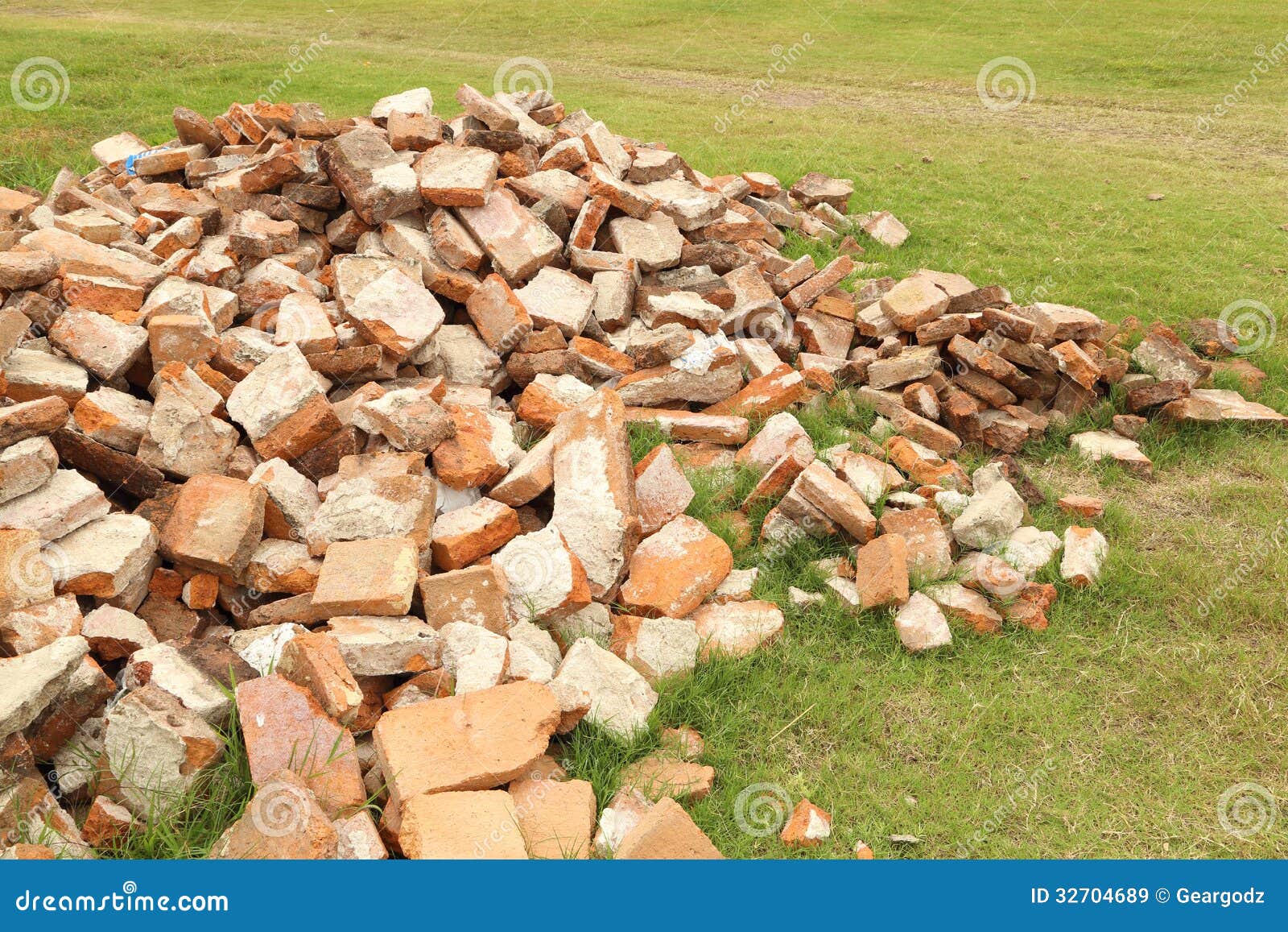 Pile of brick wall stock image. Image of brown, build - 32704689