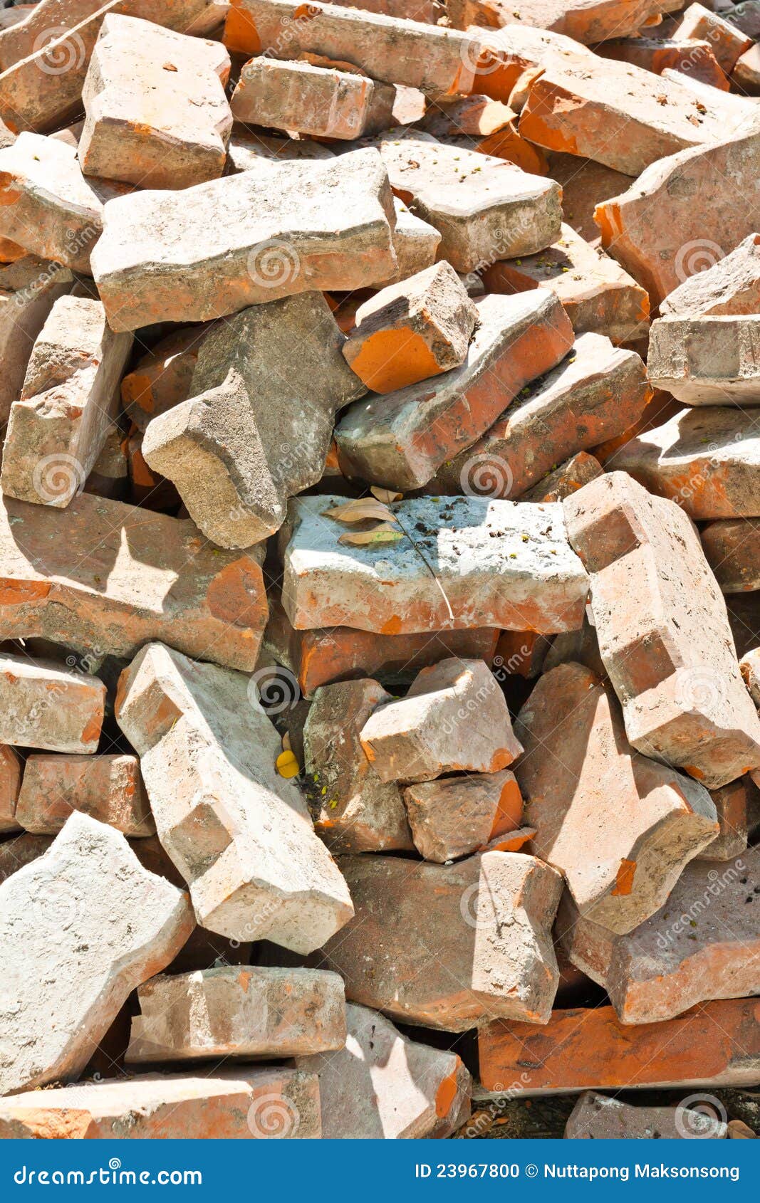 Pile of bricks stock photo. Image of group, disaster - 23967800
