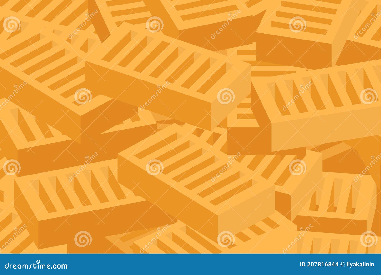 Pile Of Bricks. Heap Of Building Construction Material. Vector ...
