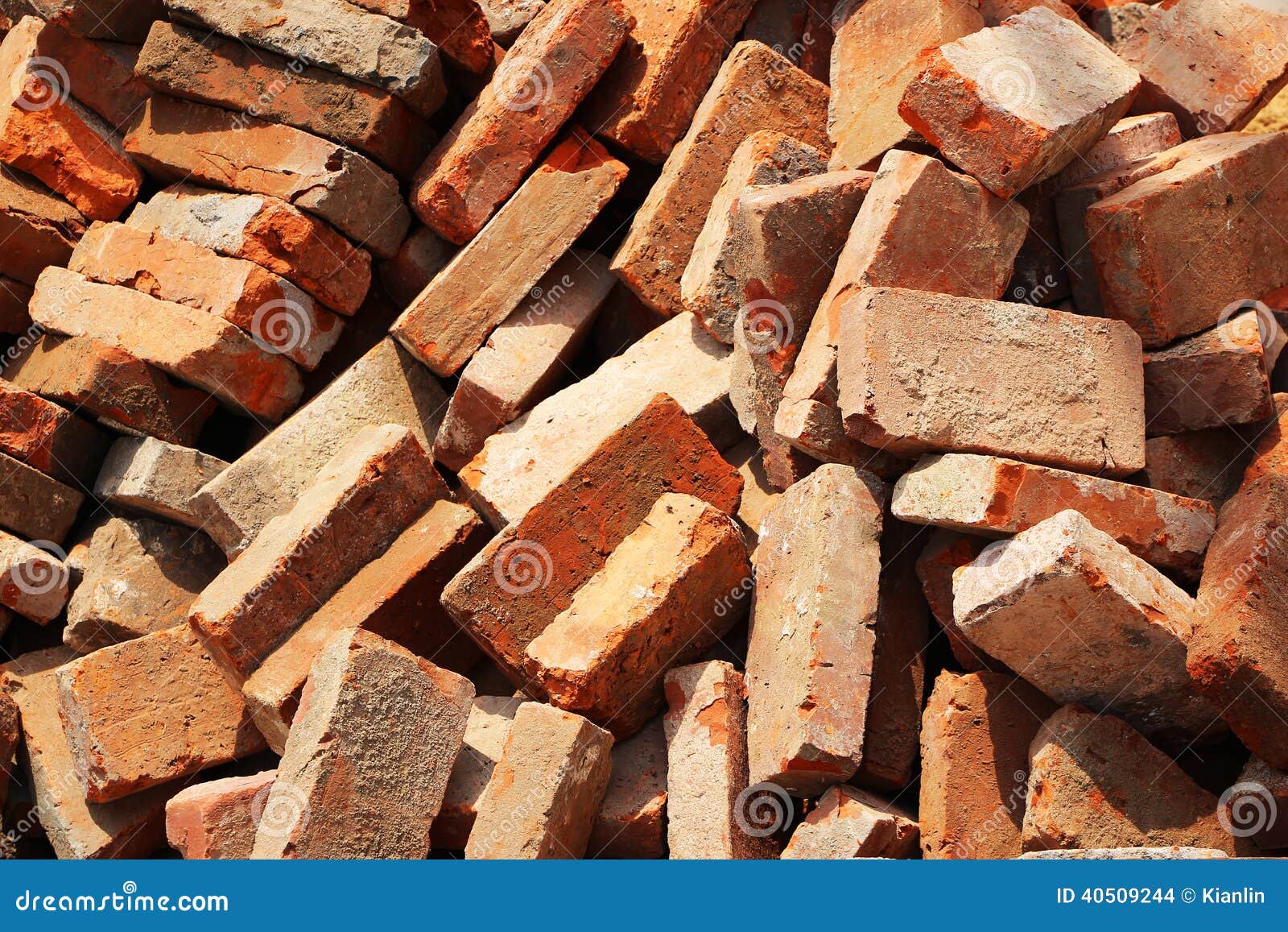 Pile Bricks Old Stack For Construction Stock Photography ...