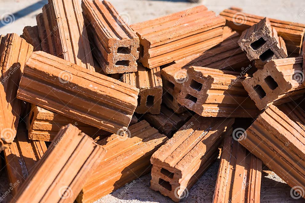 Pile of Bricks for Construction , Group of Bricks Square Construction ...