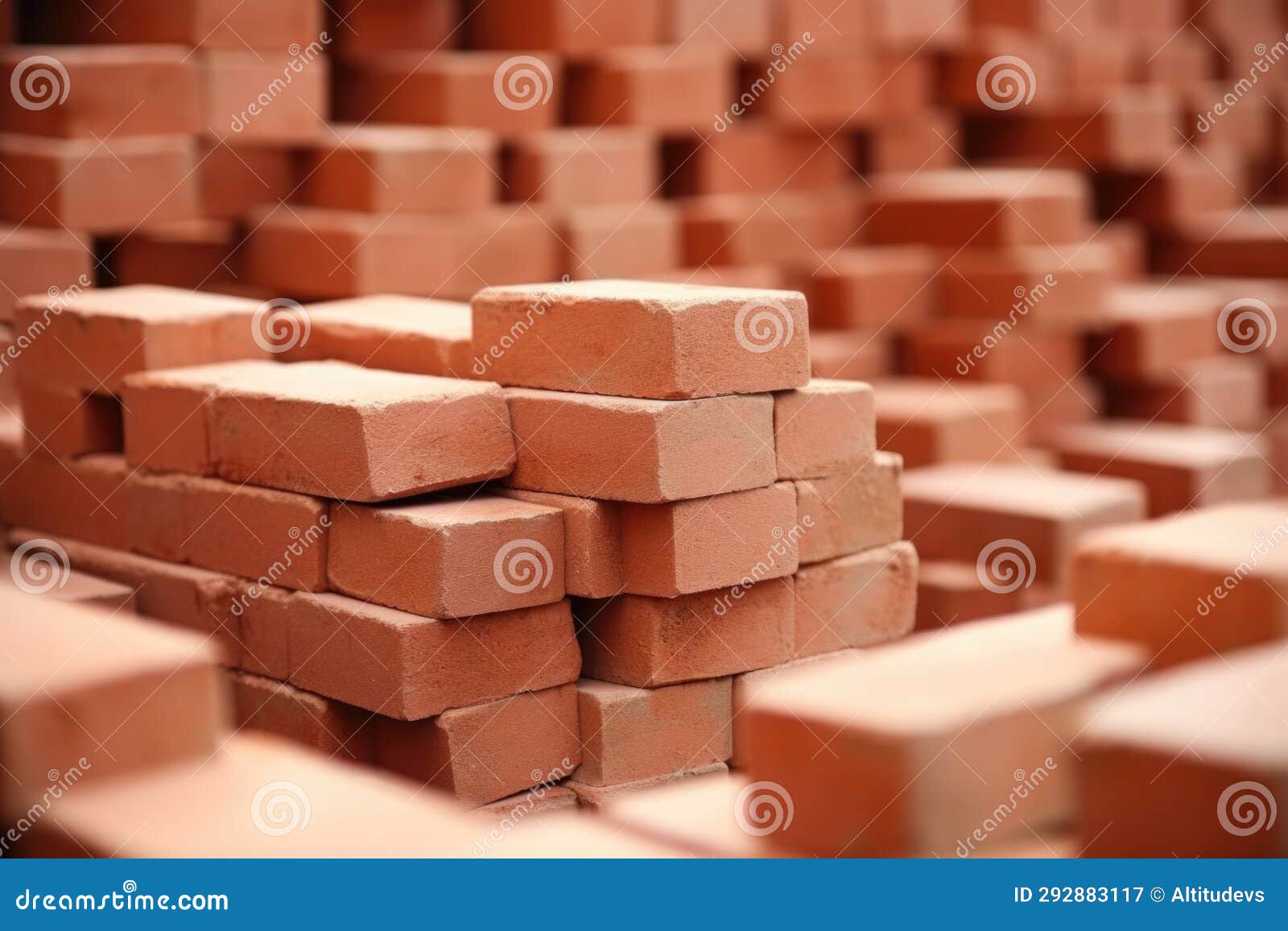 Pile of Bricks Divided into Different Stacks Stock Image - Image of ...