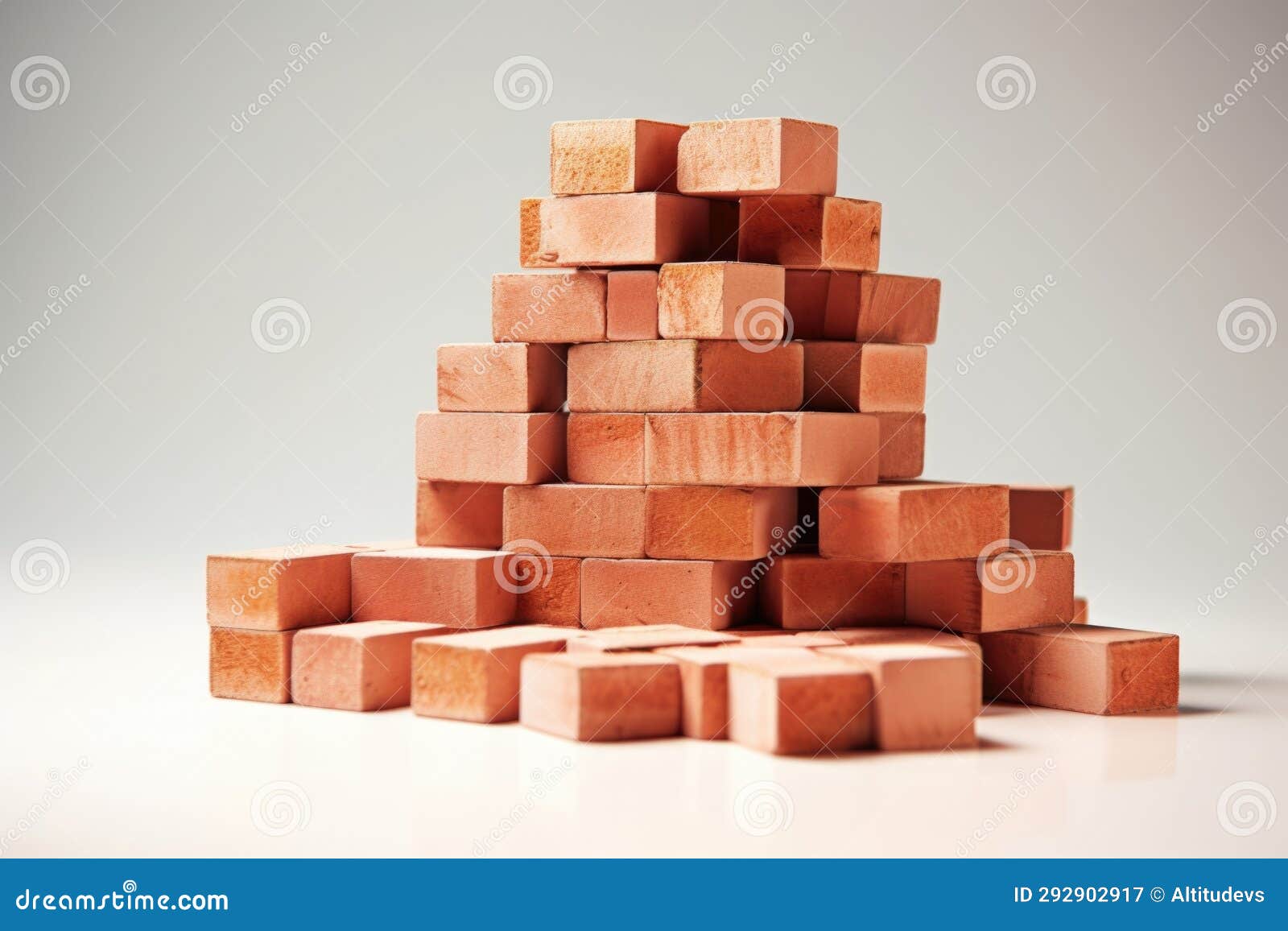 Pile of Bricks Divided into Different Stacks Stock Image - Image of ...