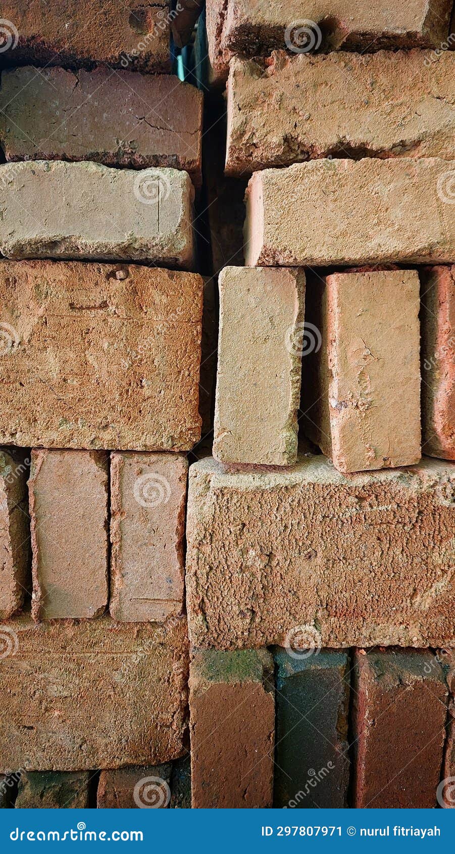 Pile of Bricks in Portrait Photo Stock Image - Image of architecture ...