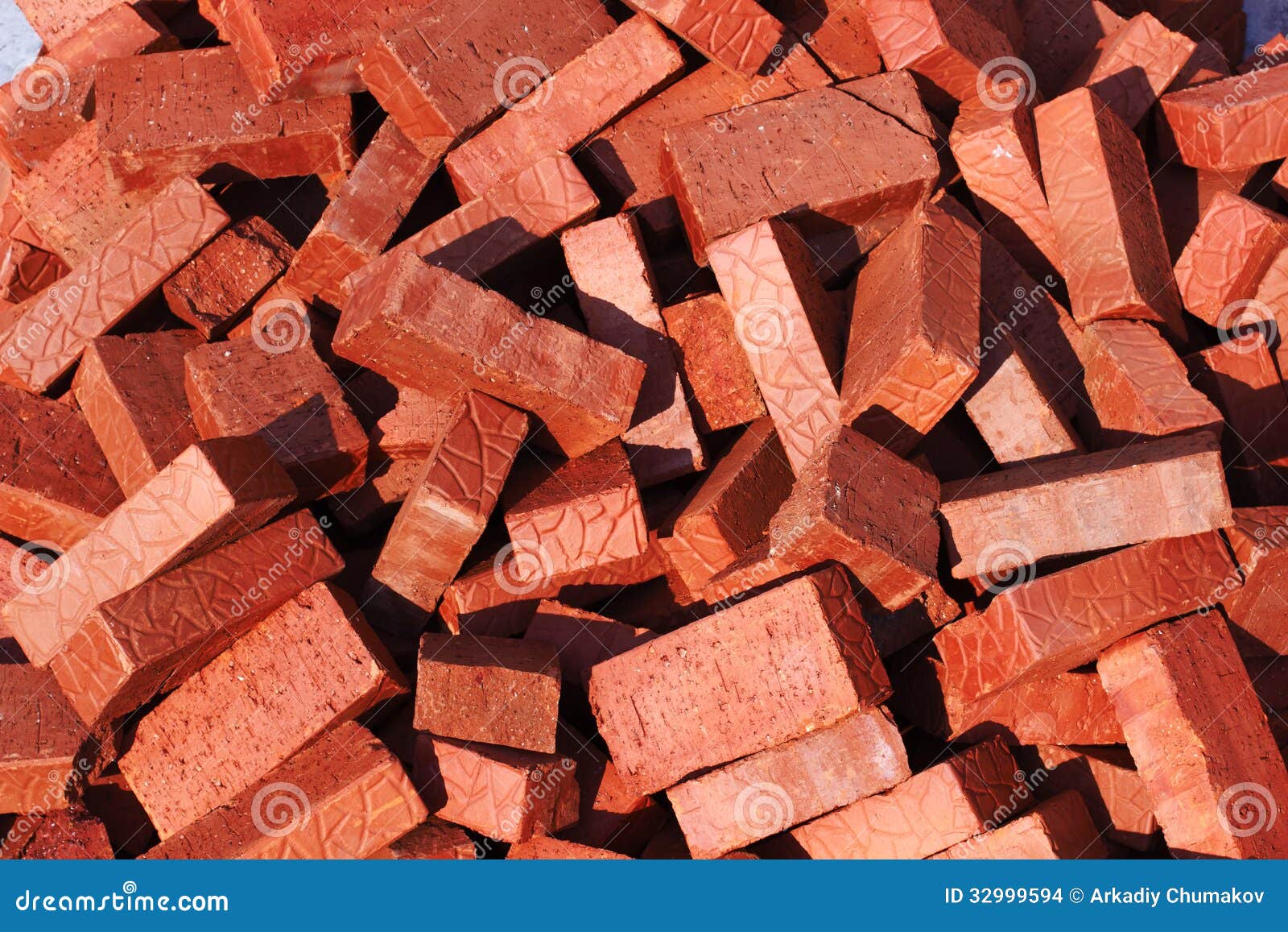 Pile of bricks stock photo. Image of collection, dilapidated - 32999594