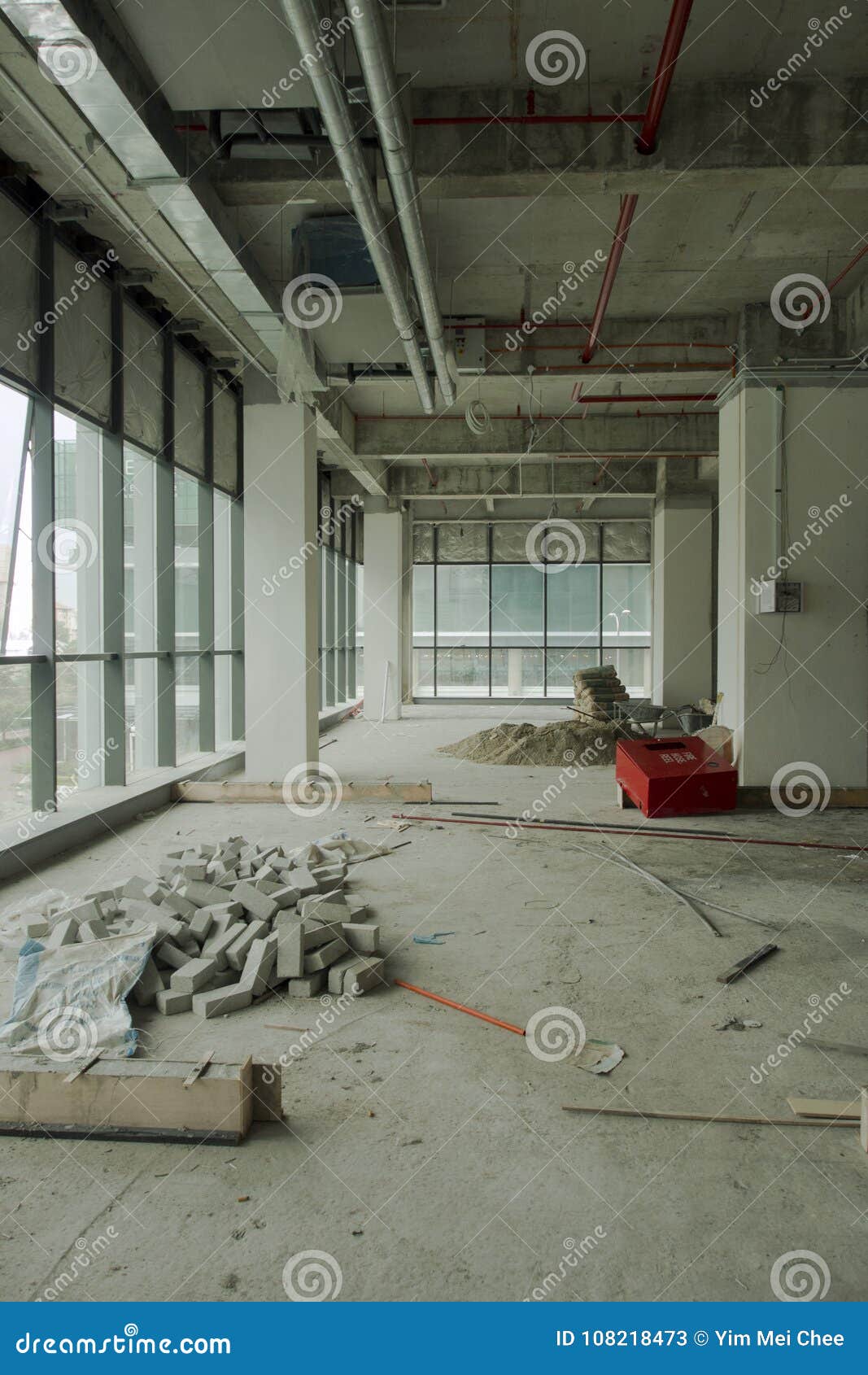 Interior of a Building Under Renovation at a Construction Site Stock ...