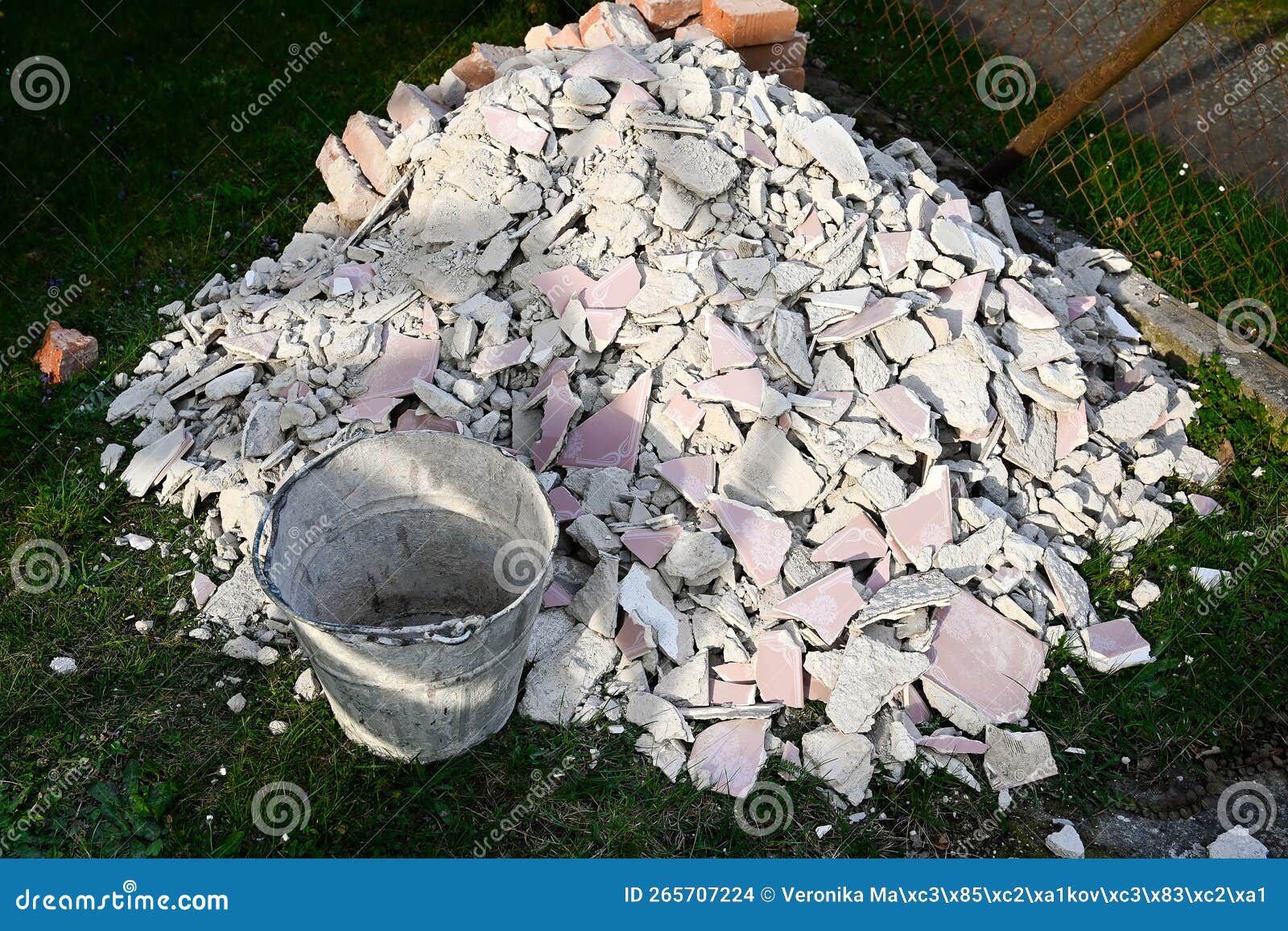 A Pile of Bricks, Stones and Rubble from Construction Intended for ...