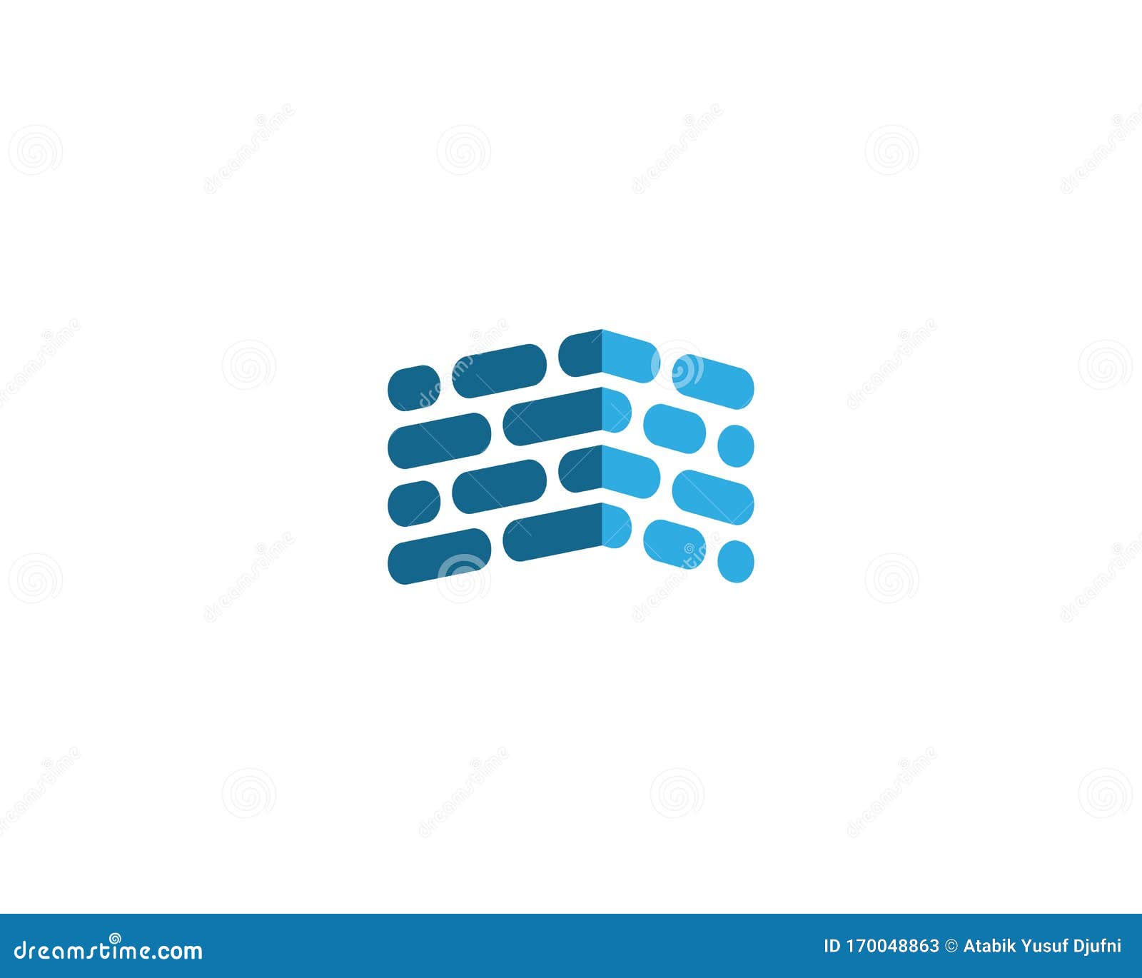 Pile Of Bricks Symbol Vector Illustration | CartoonDealer.com #170050760