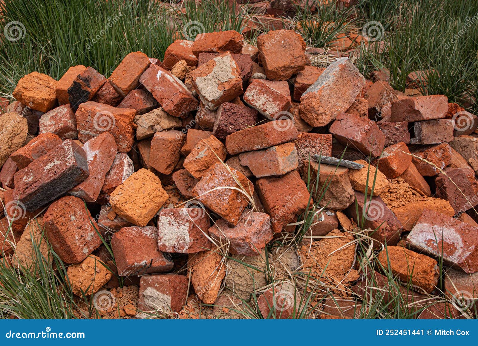 Pile of Bricks stock image. Image of pile, broken, brick - 252451441