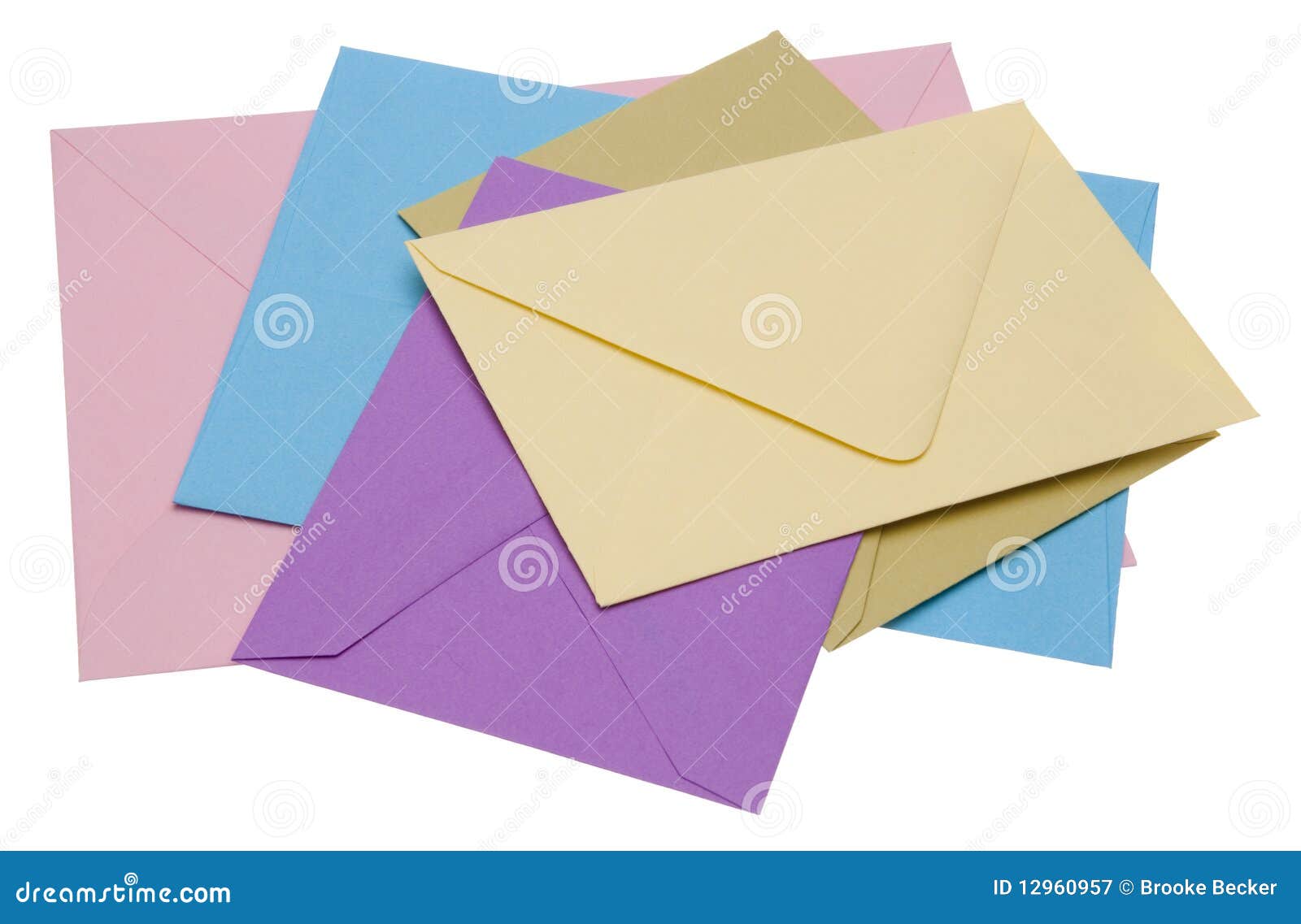 Pile of Bright Envelopes stock image. Image of creative - 12960957