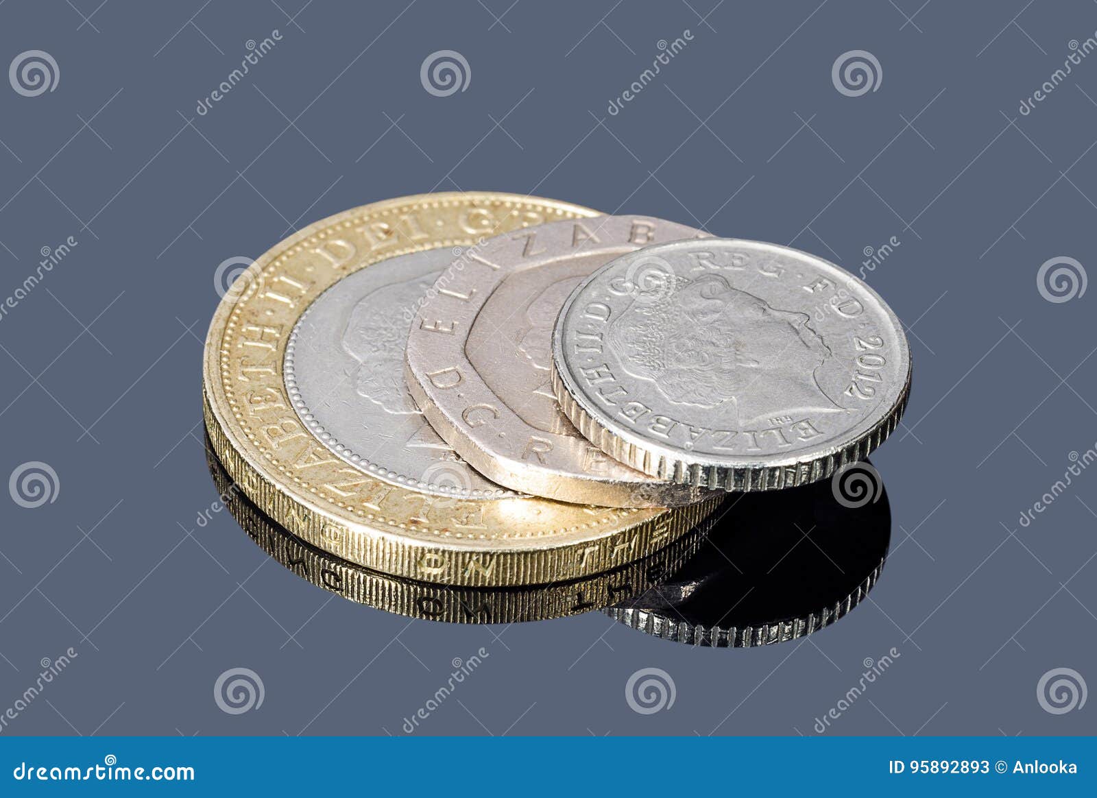 Pile of British Coins on Dark Background Editorial Stock Photo - Image ...