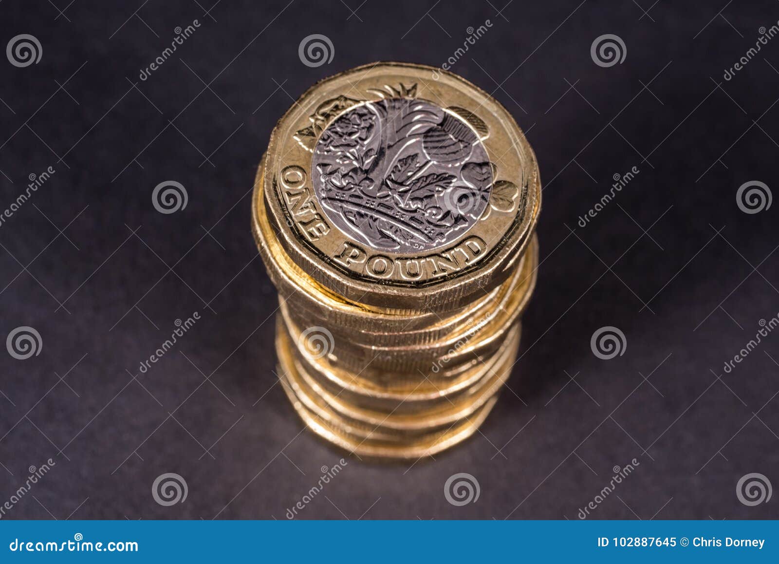 Pile of British One Pound Coins Stock Image - Image of britain ...