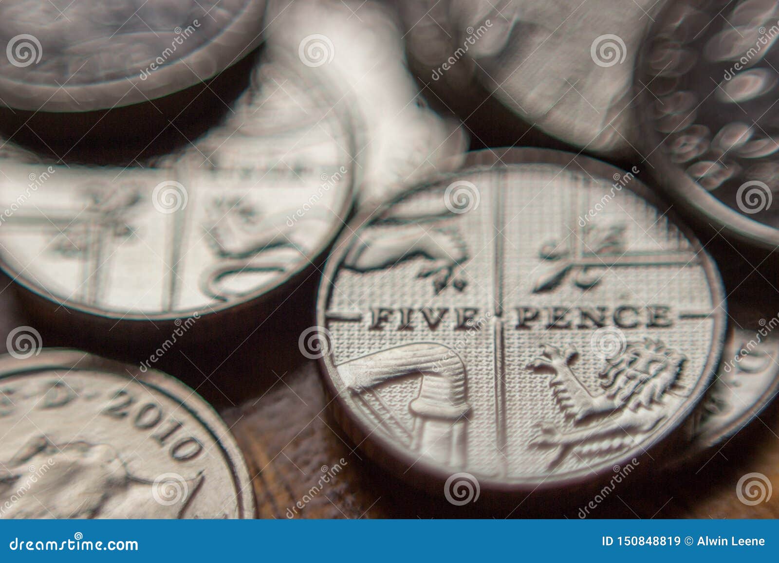 Pile of British 5 Pence Coins Editorial Stock Image - Image of economy ...