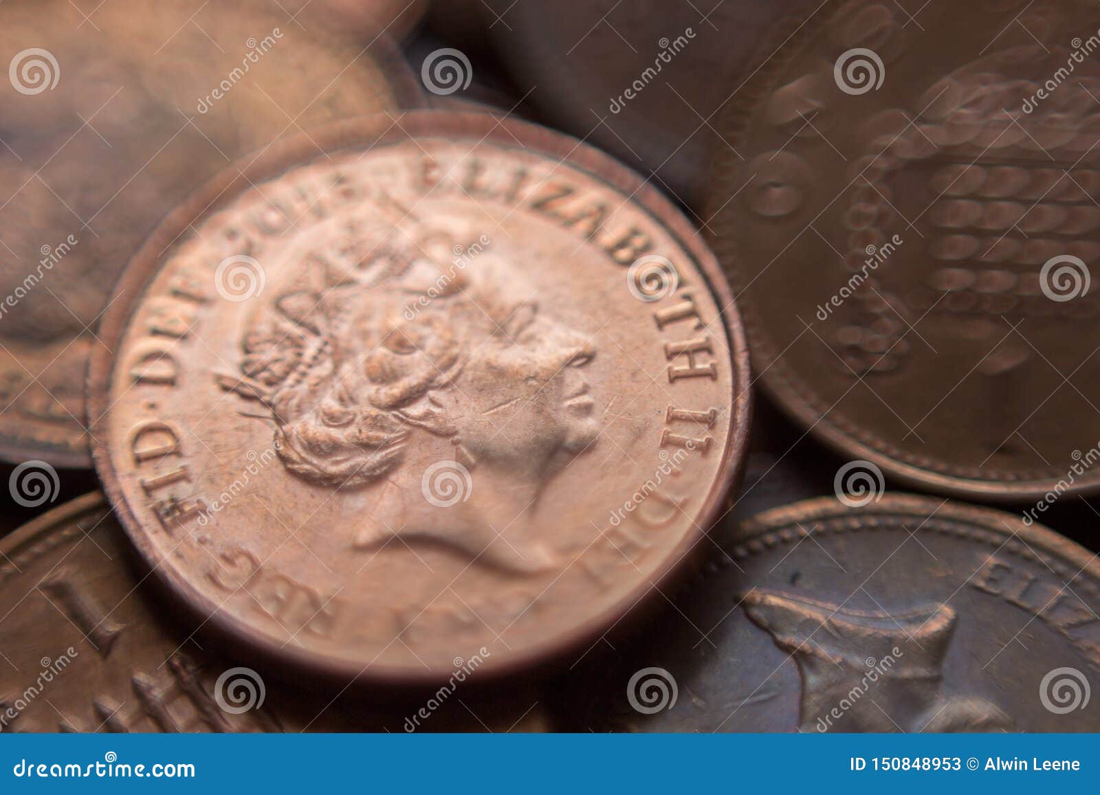 Pile of British 1 Pence Coins Editorial Stock Photo - Image of penny ...