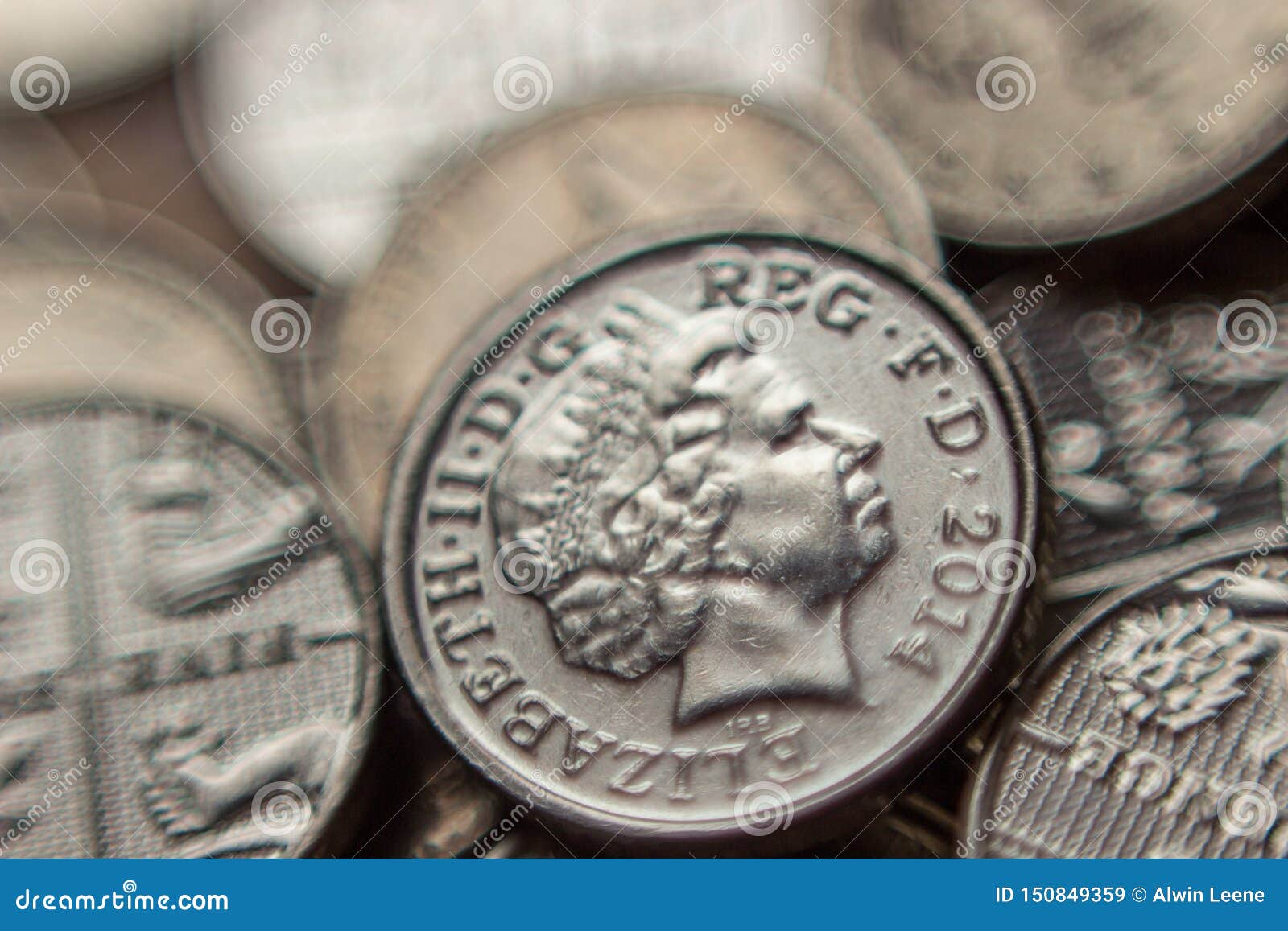 Pile of British 5 Pence Coins Editorial Stock Image - Image of england ...