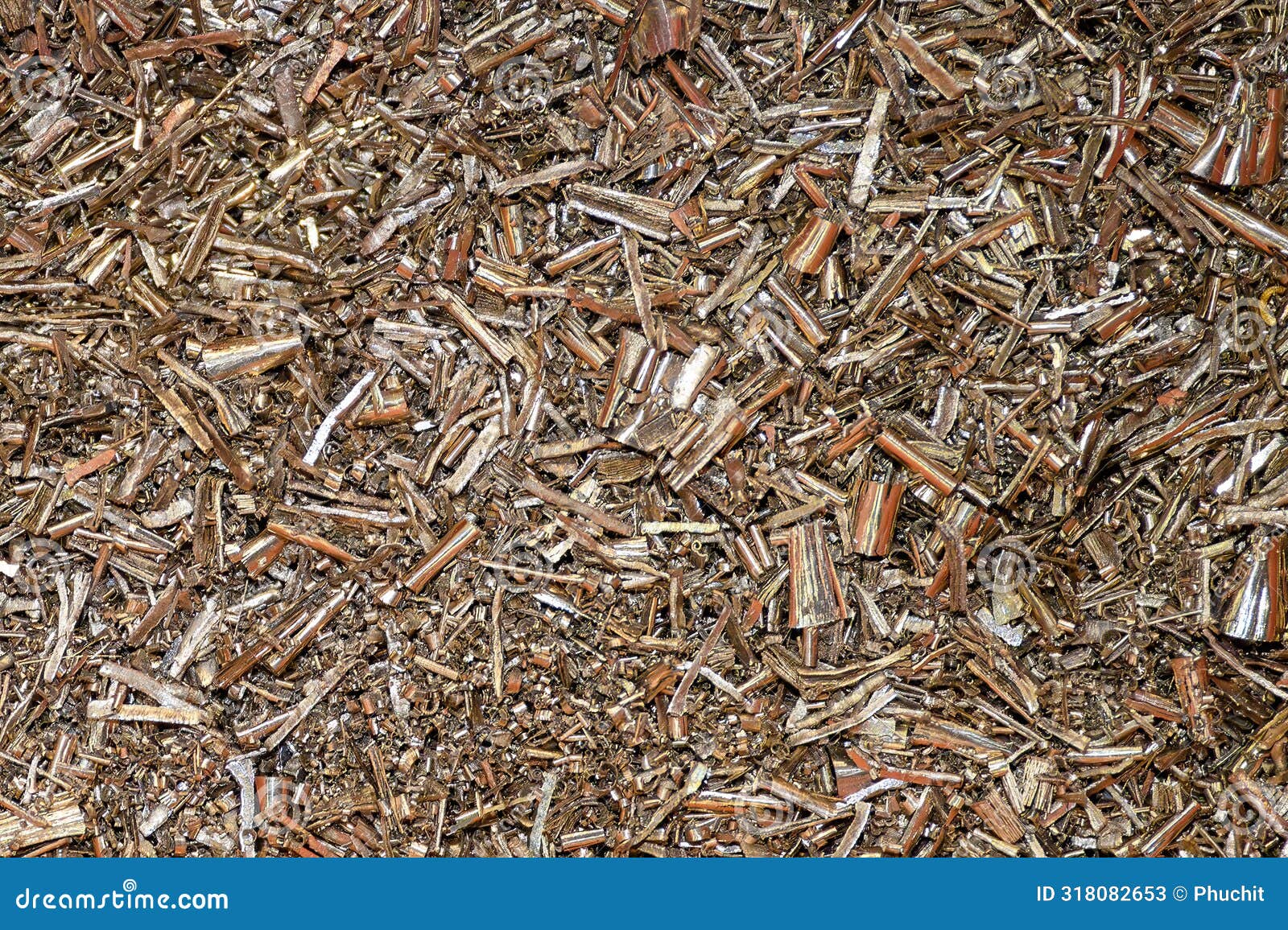 The Pile of Broken Chip from Turning Machine Stock Image - Image of ...