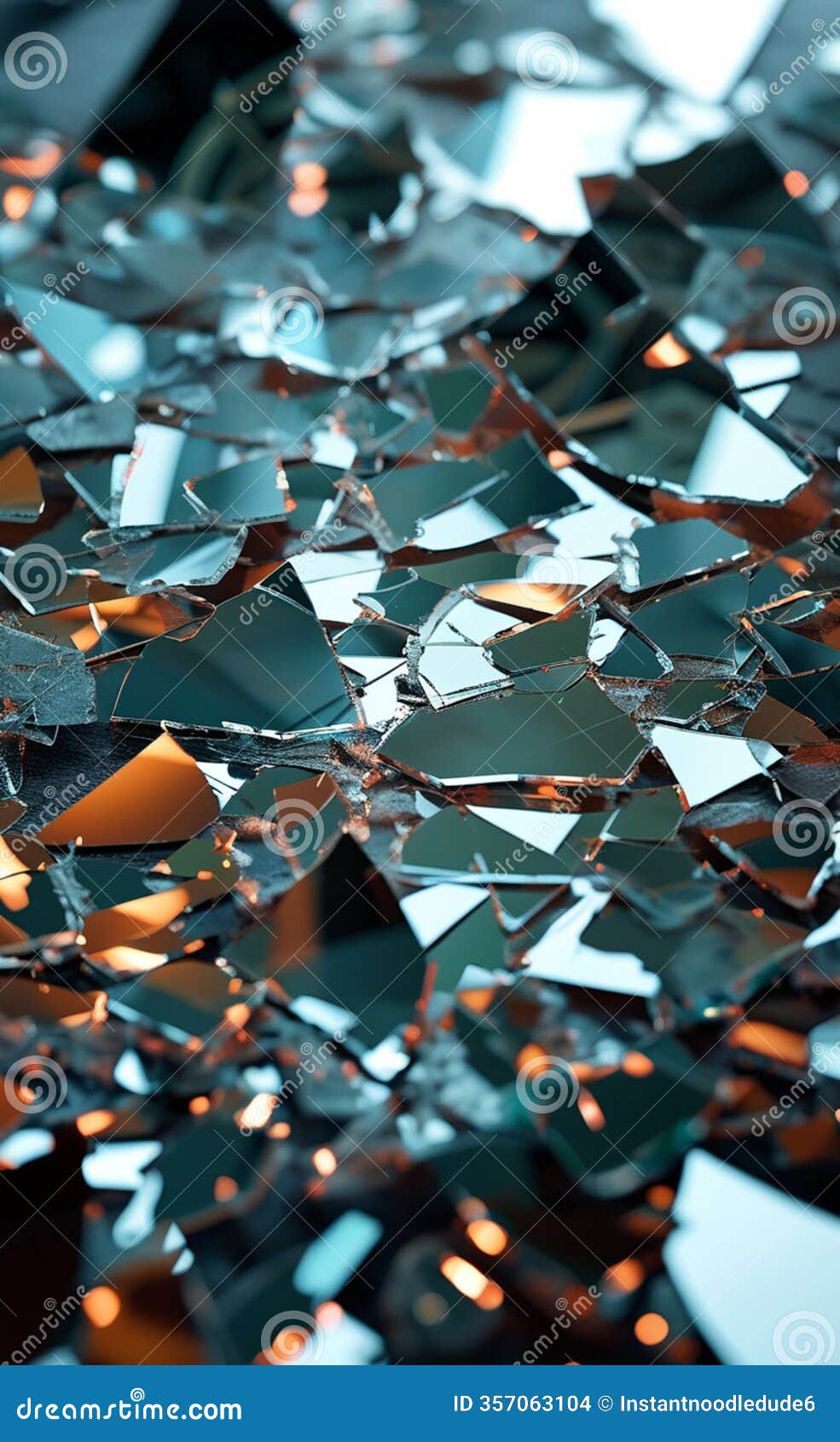 A Pile of Broken Glass Shards Stock Illustration - Illustration of ...