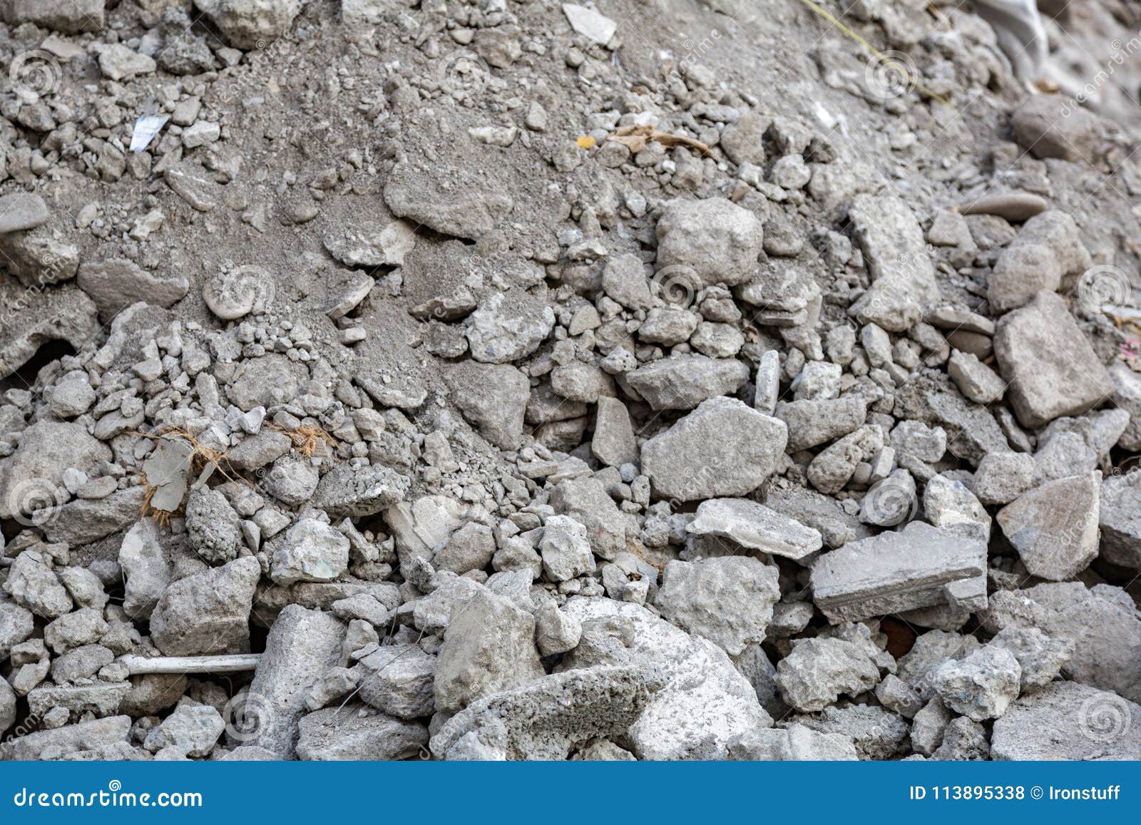 Broken gray bricks stock photo. Image of scrap, block - 113895338