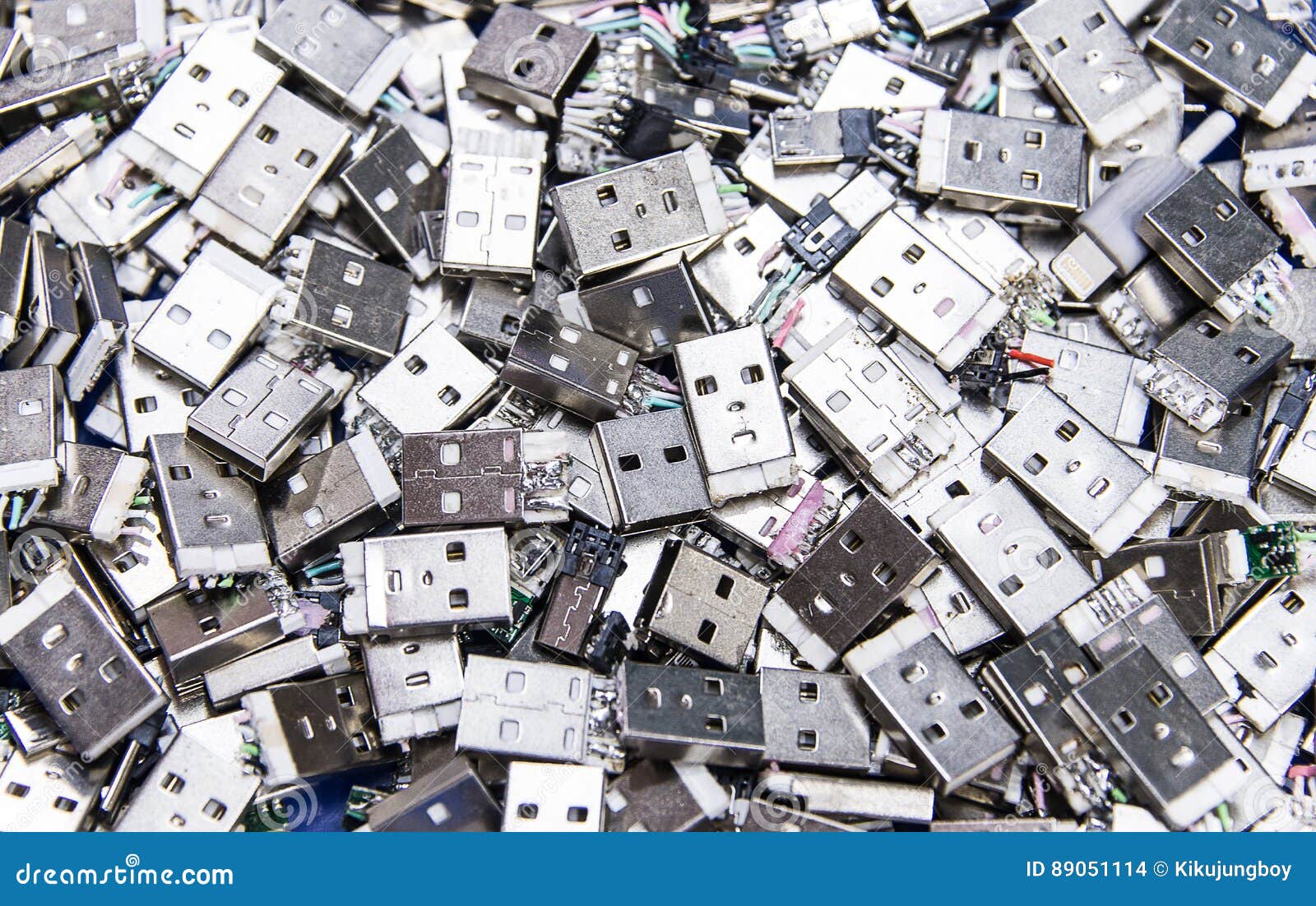 A Pile of Broken Usb and Micro Usb Stock Photo - Image of internet ...