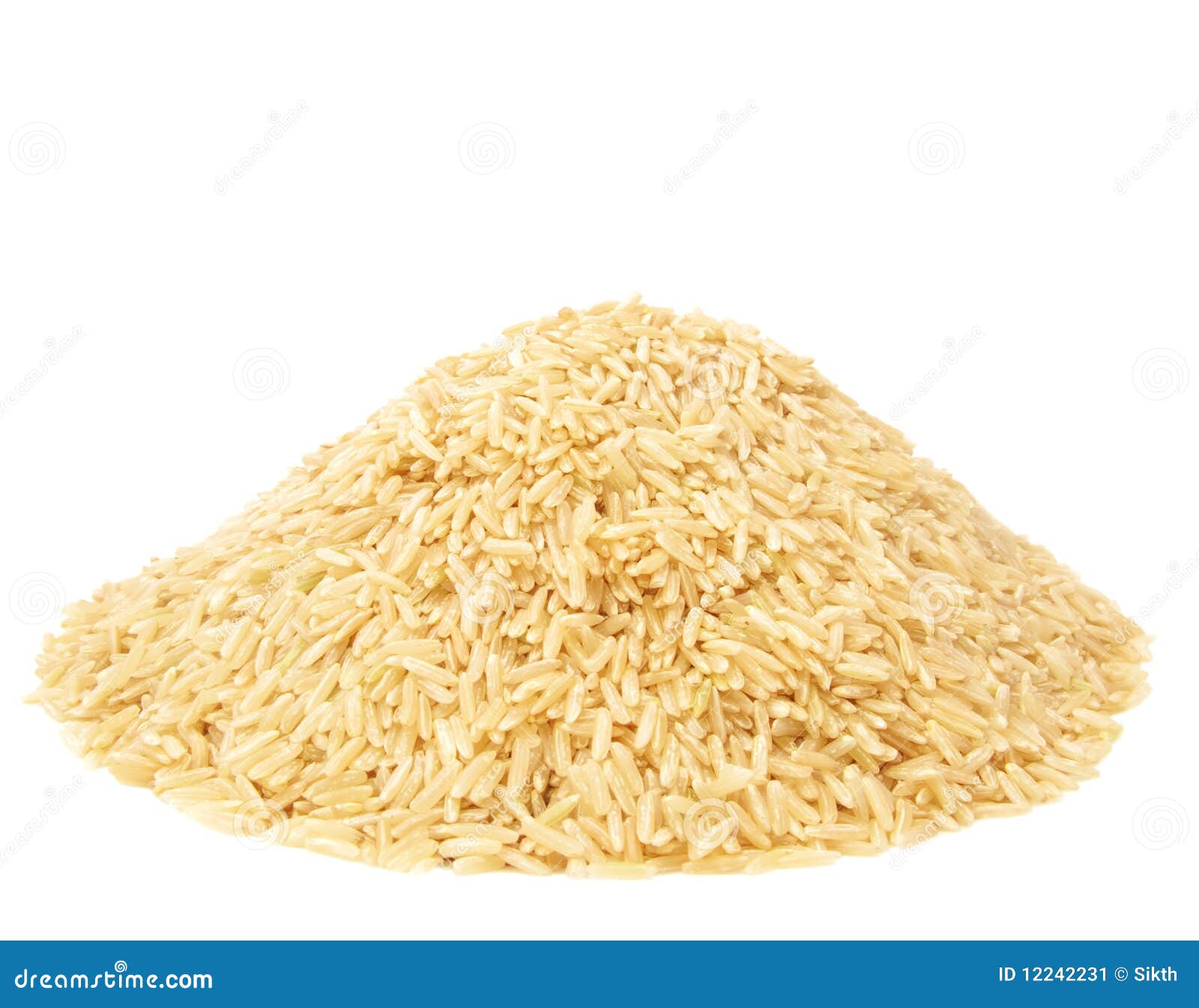 Pile of Brown Rice stock image. Image of fullgrain, healthy - 12242231