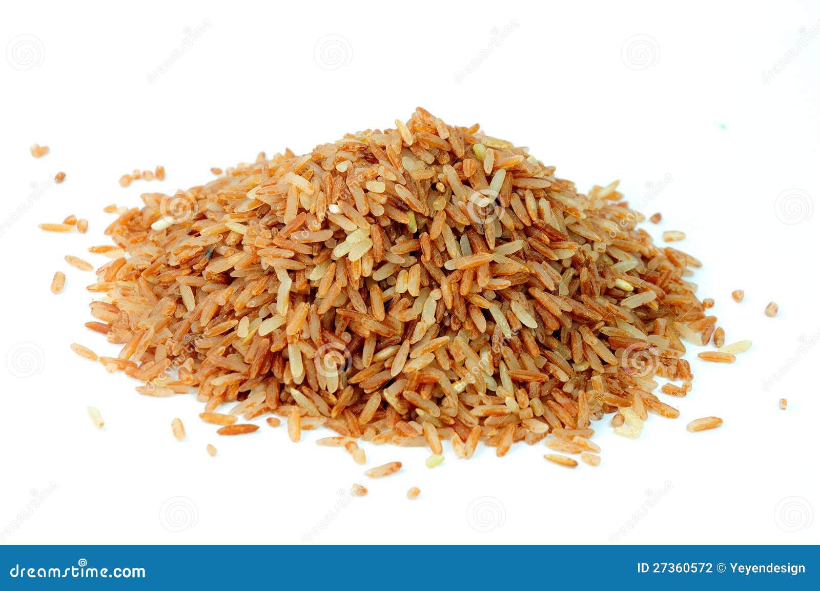 PILE of BROWN RICE ISOLATED on WHITE BACKGROUND Stock Photo - Image of ...