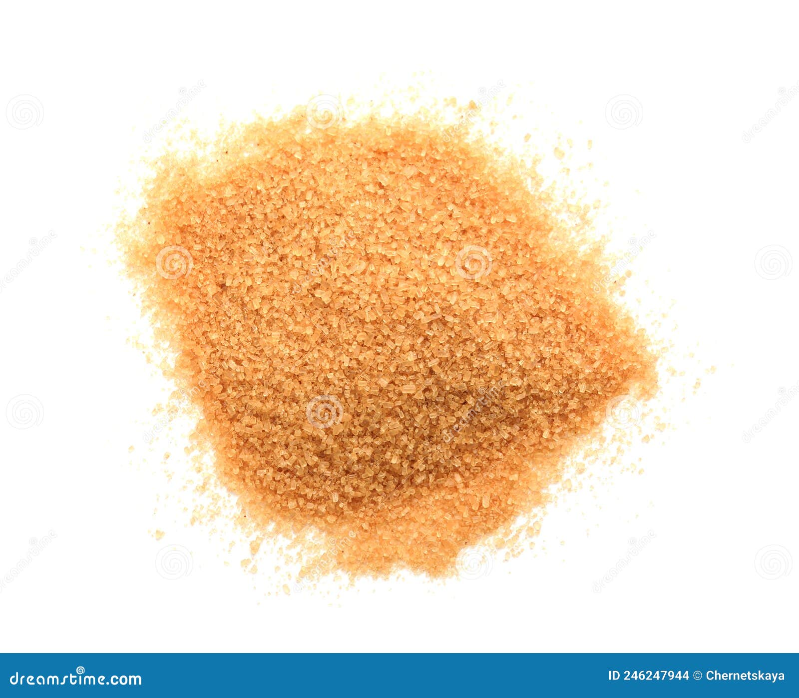 Pile of Brown Sugar on White Background, Top View Stock Photo - Image ...