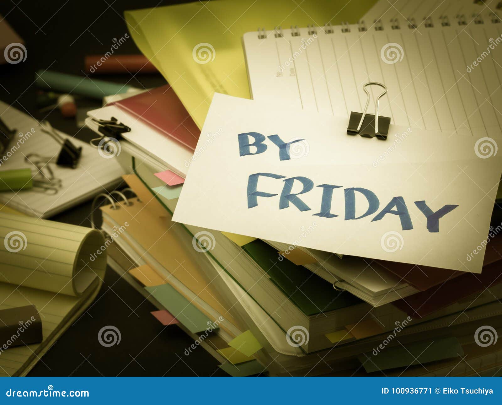 The Pile of Business Documents; by Friday Stock Image - Image of heap ...