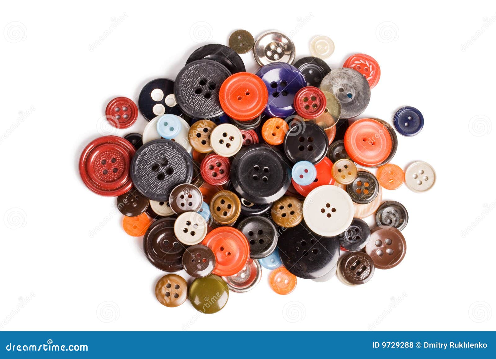 Pile of buttons isolated stock photo. Image of close, closeup - 9729288