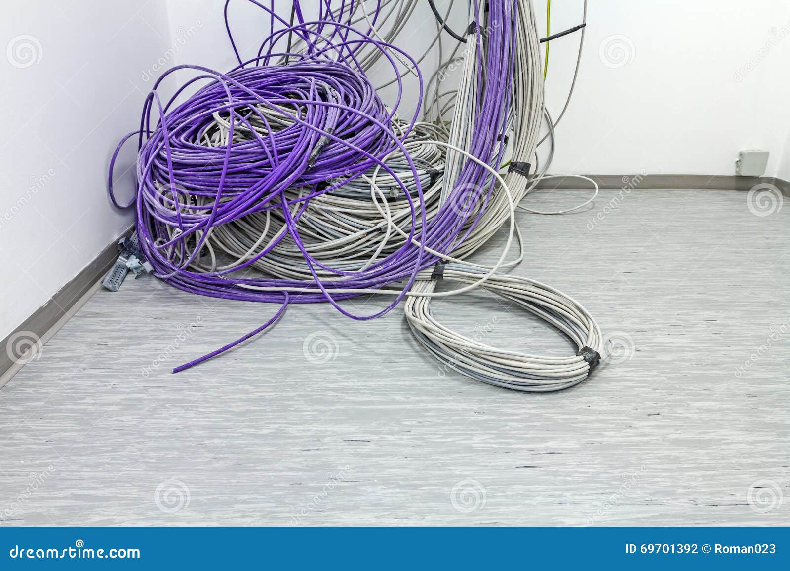 Pile of Cables the Future Control Room. Stock Photo - Image of ...