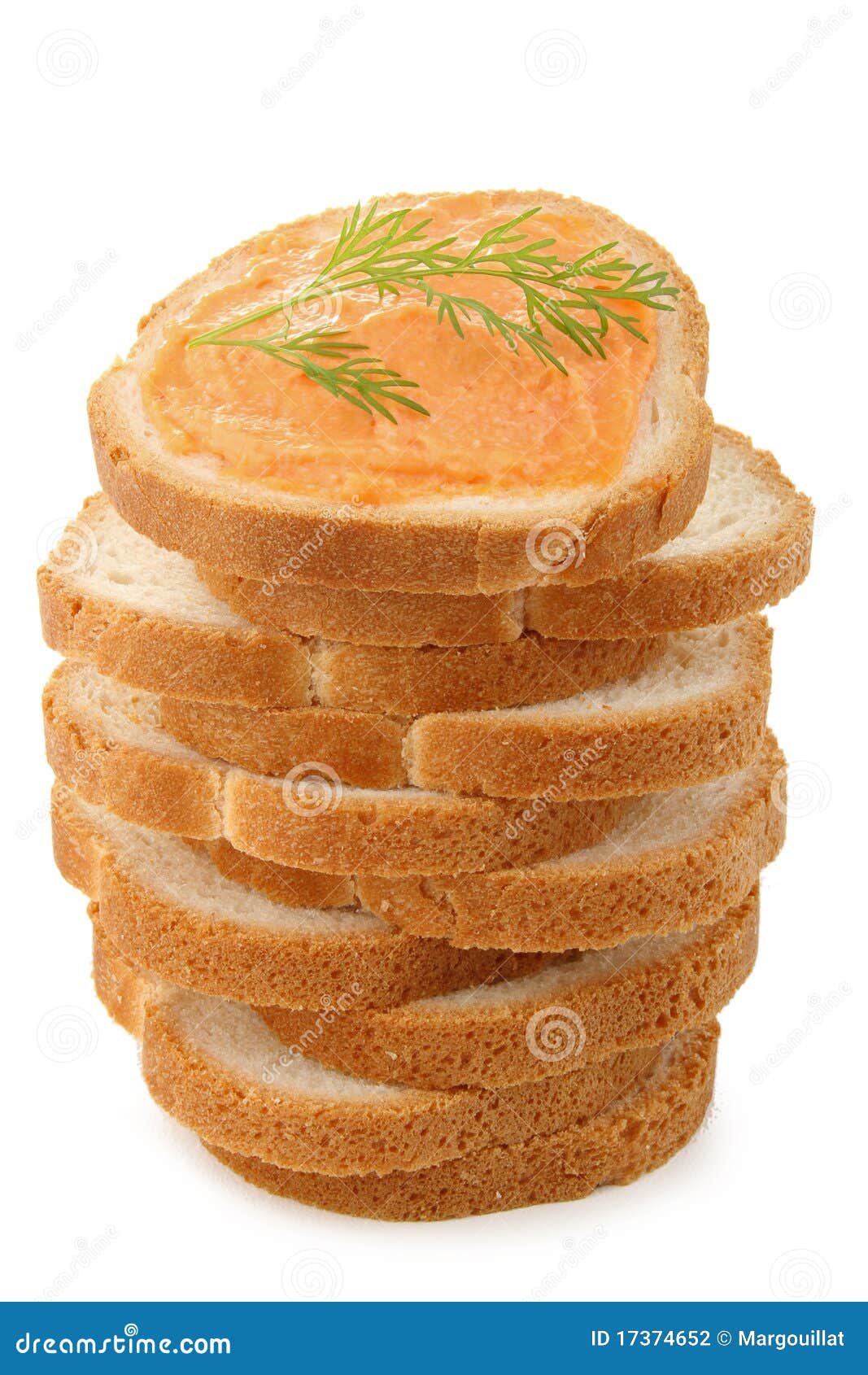 Pile of canape bread stock photo. Image of white, food - 17374652