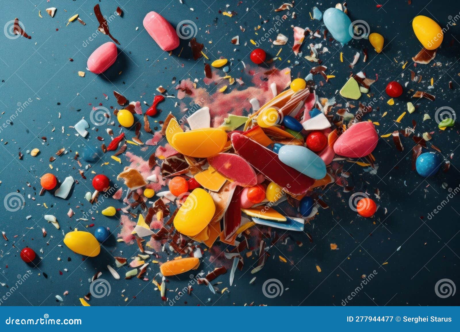 A Pile of Candy and Candies on a Table. Generative AI Image. Stock ...