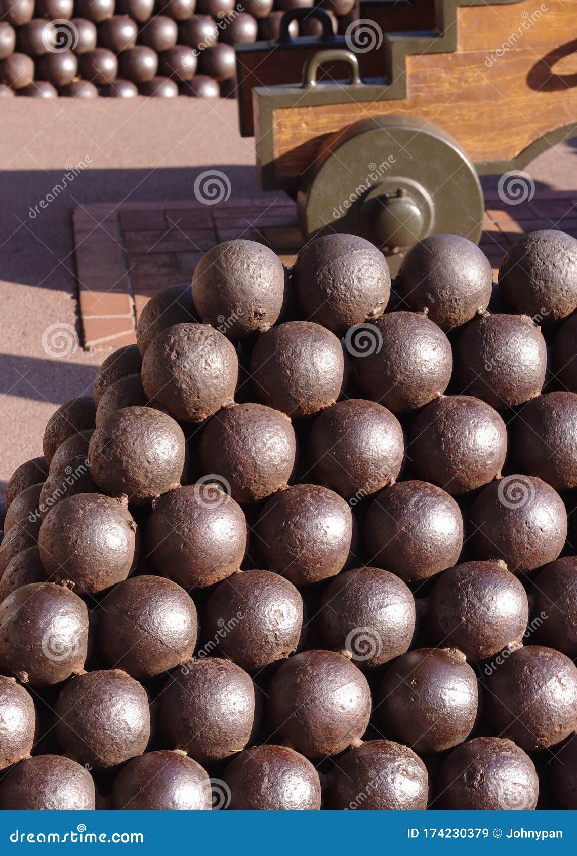Pile Of Old Cannon Balls In Castillo San Felipe Del Morro Stock Image ...