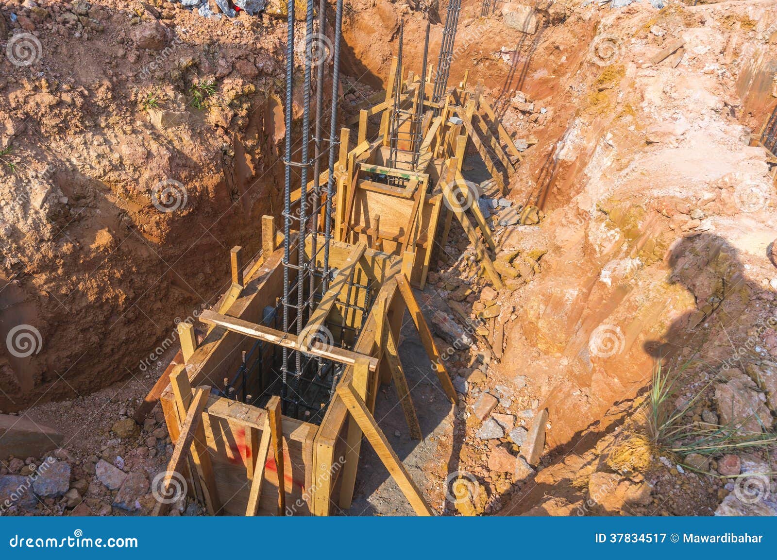 Pile cap stock image. Image of beam, construction, floor - 37834517