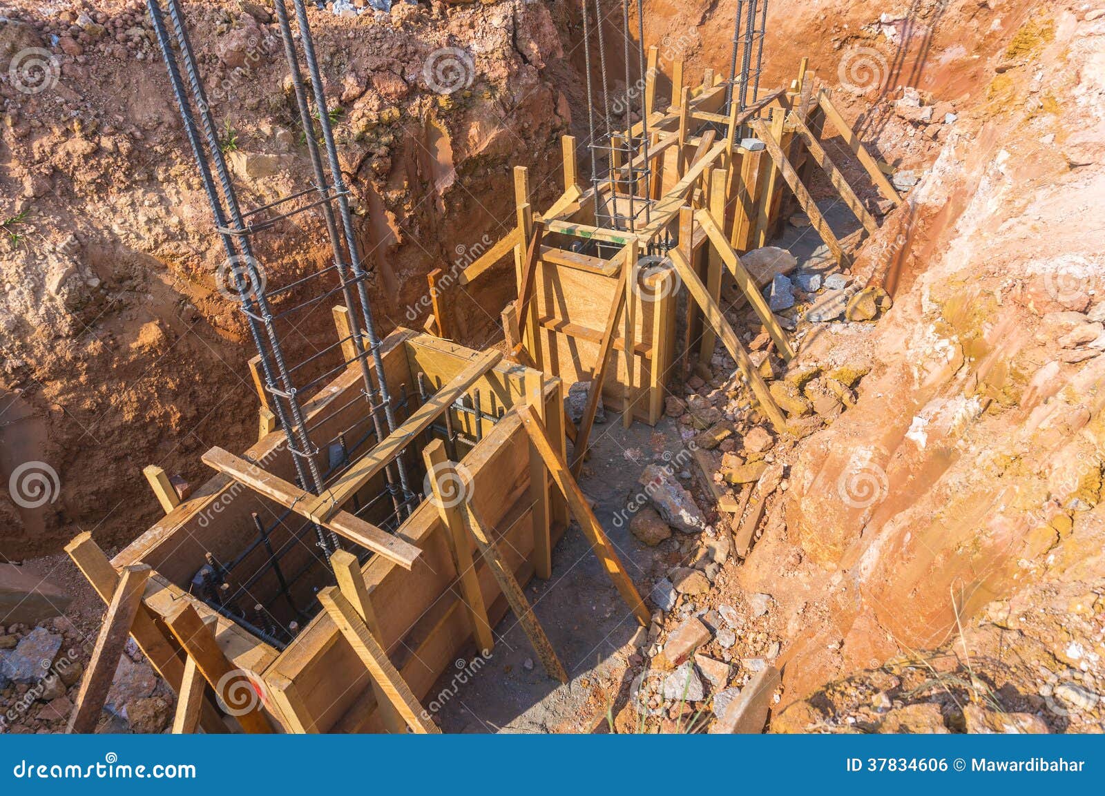 Pile cap stock photo. Image of heavy, soil, industrial - 37834606