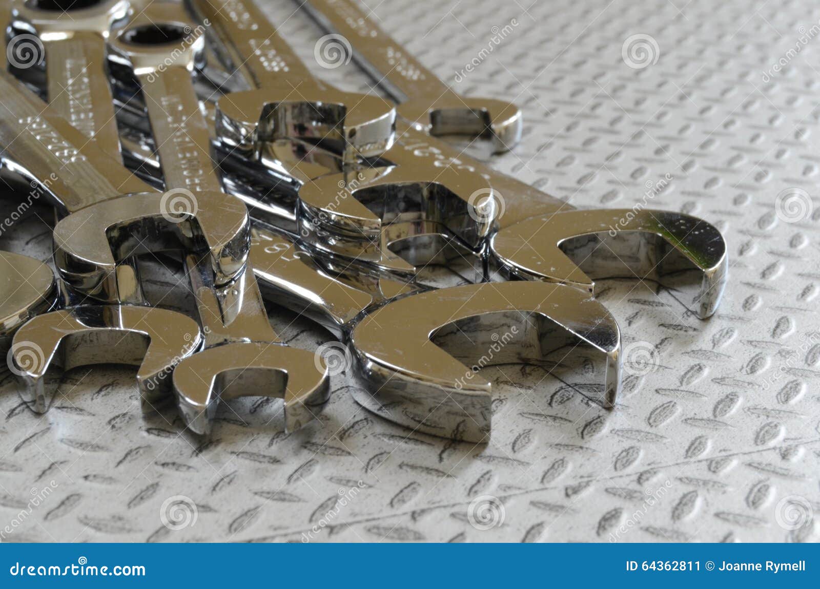 Pile of Car Mechanic Spanner Wrenches Stock Image - Image of shiny ...