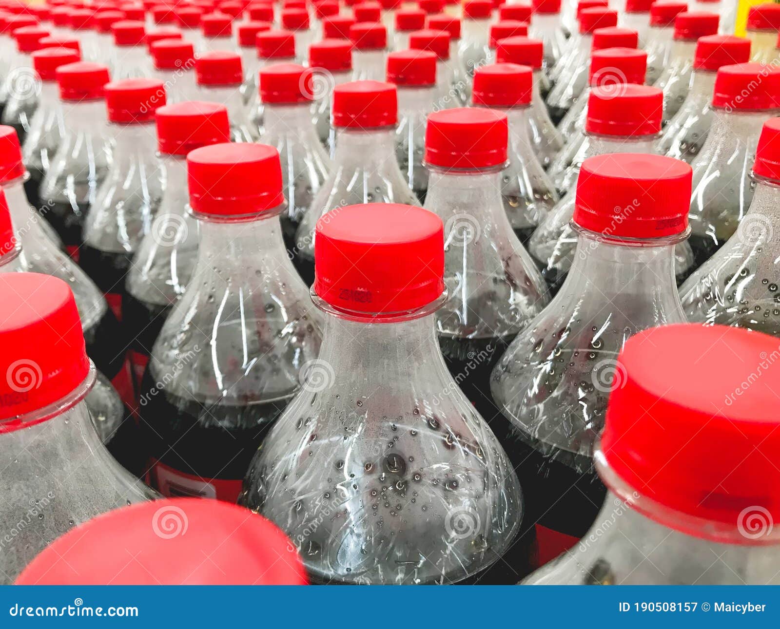 Pile of Carbonated Soft Drink in the Convenient Store Stock Image ...