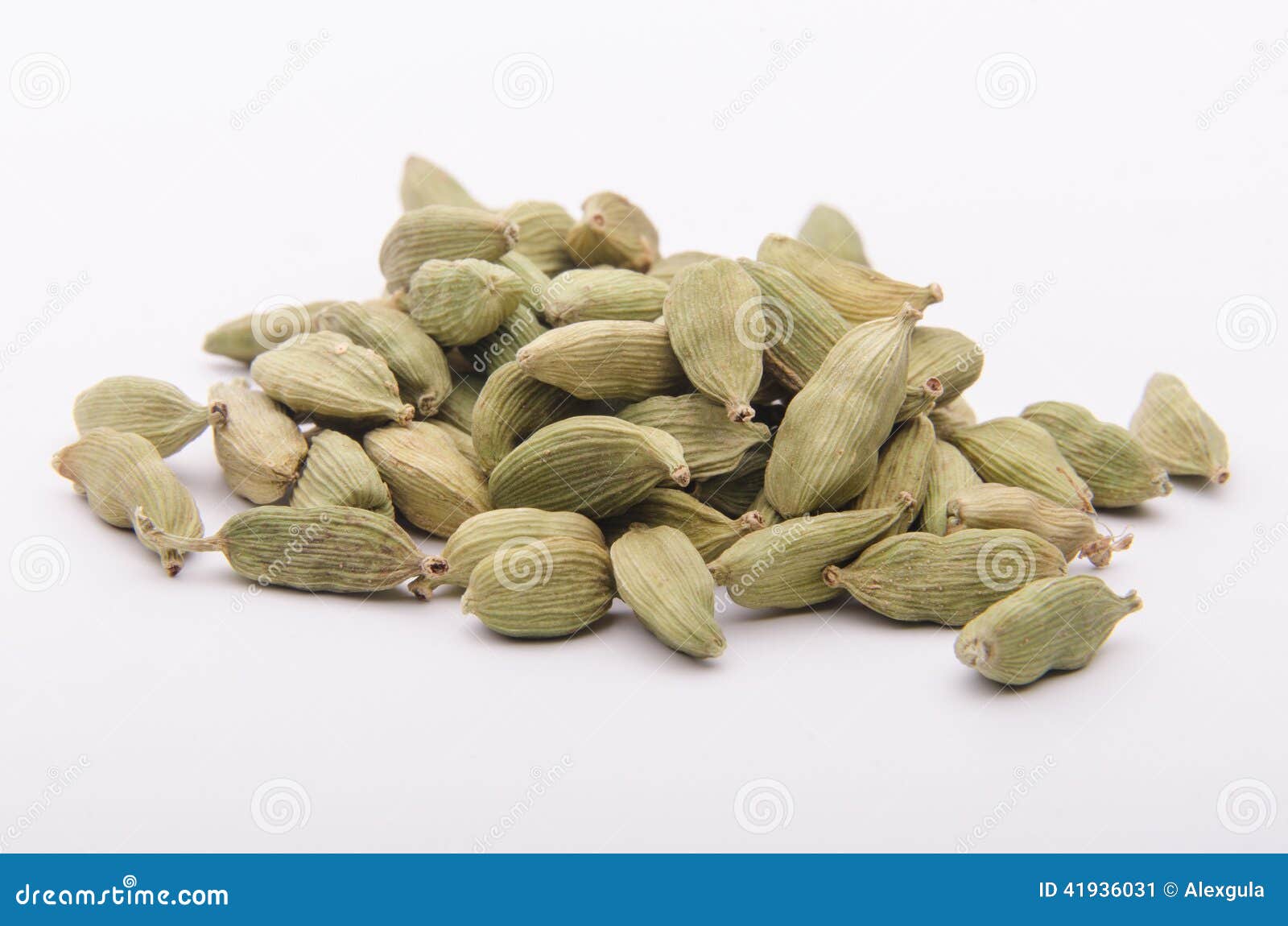 Pile of Cardamom Pods on White Stock Image - Image of cardamom ...