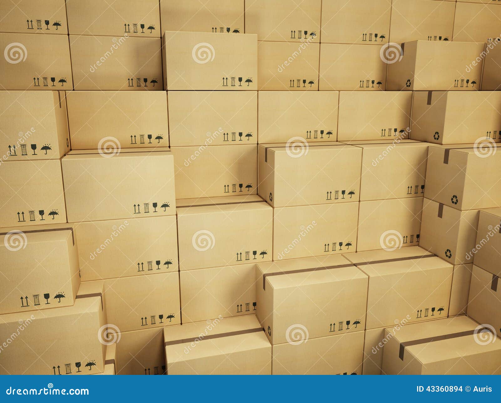Pile of cardboard box stock illustration. Illustration of global - 43360894